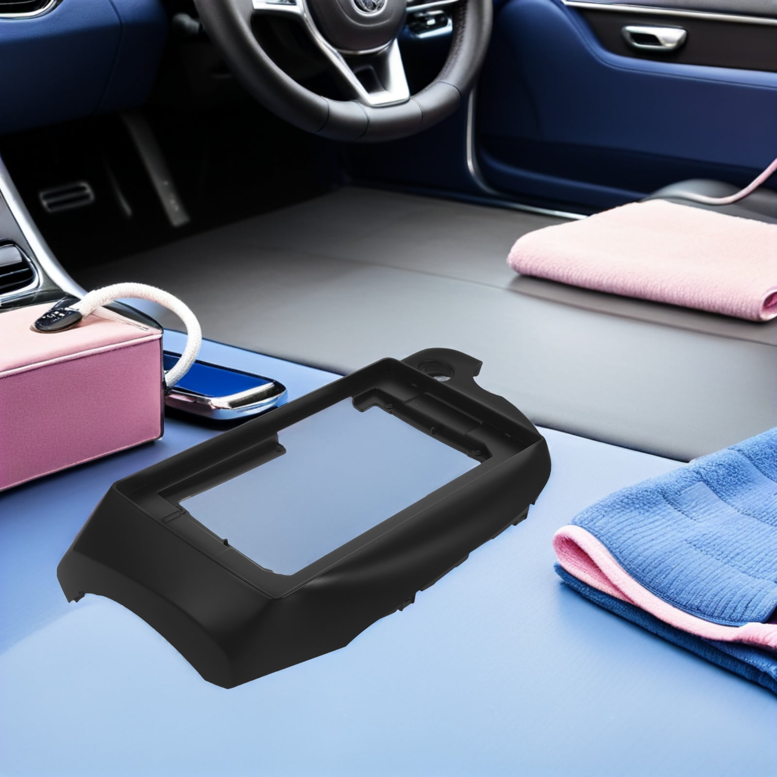 ETHZZLE Car Audio Panel Frame Black Navigation Screen Edge Protector ...