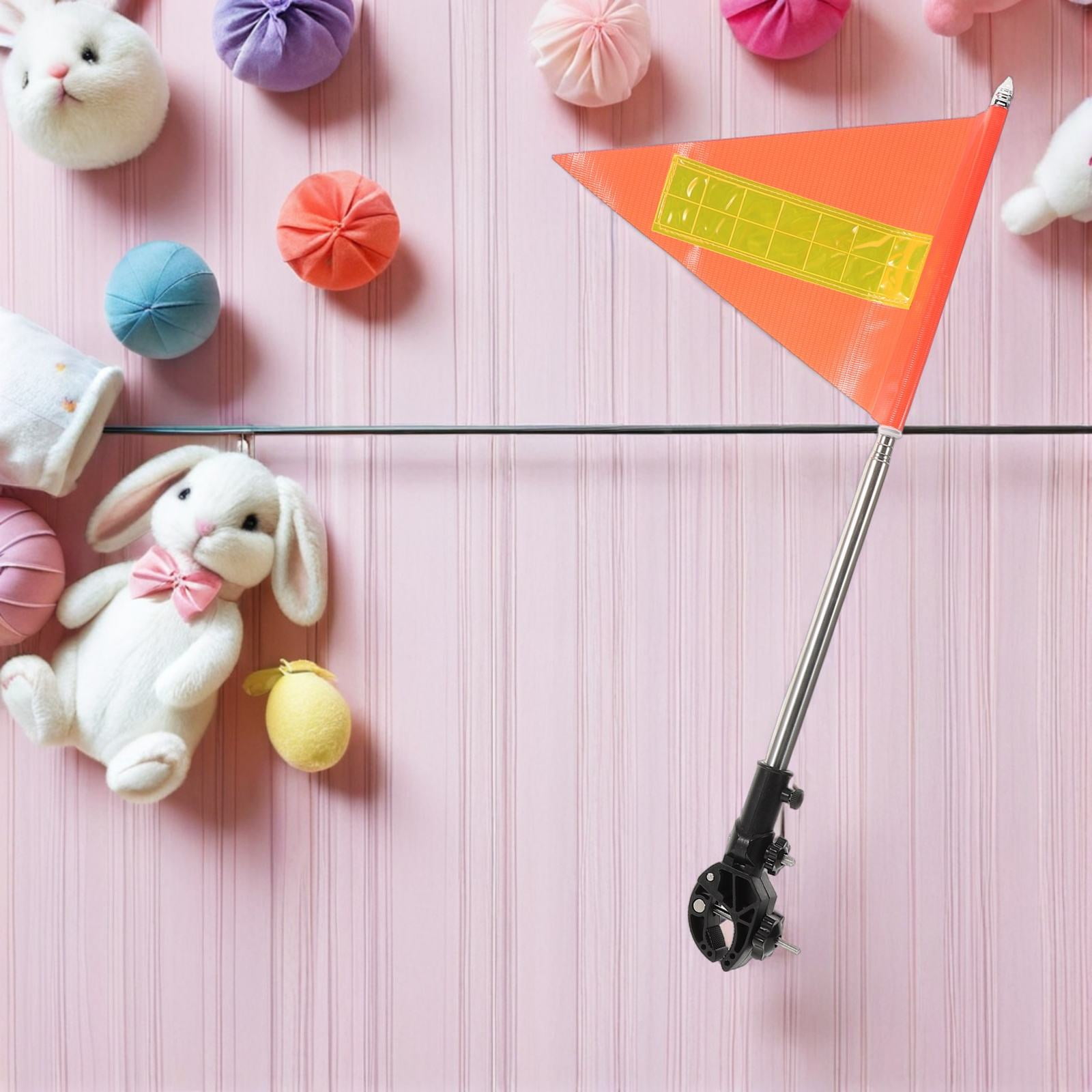 ETHZZLE High Visibility Reflective Triangle Safety Flag with Pole for ...