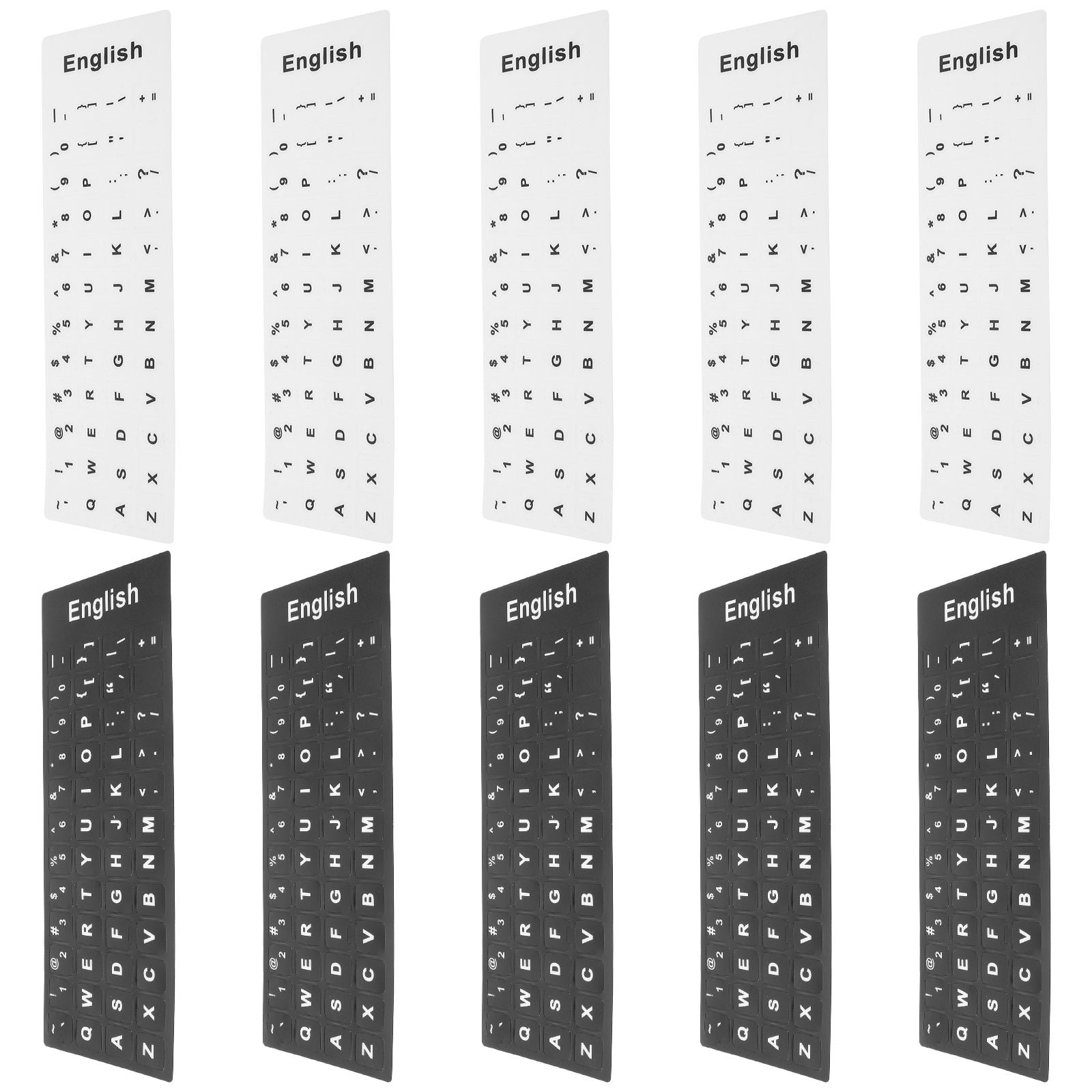 ETHZZLE Clear Lettering Keyboard Stickers Assorted Color Plastic for ...