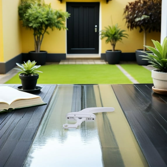 ETHZZLE Universal White Window Handle Replacement Featuring Lockable ...