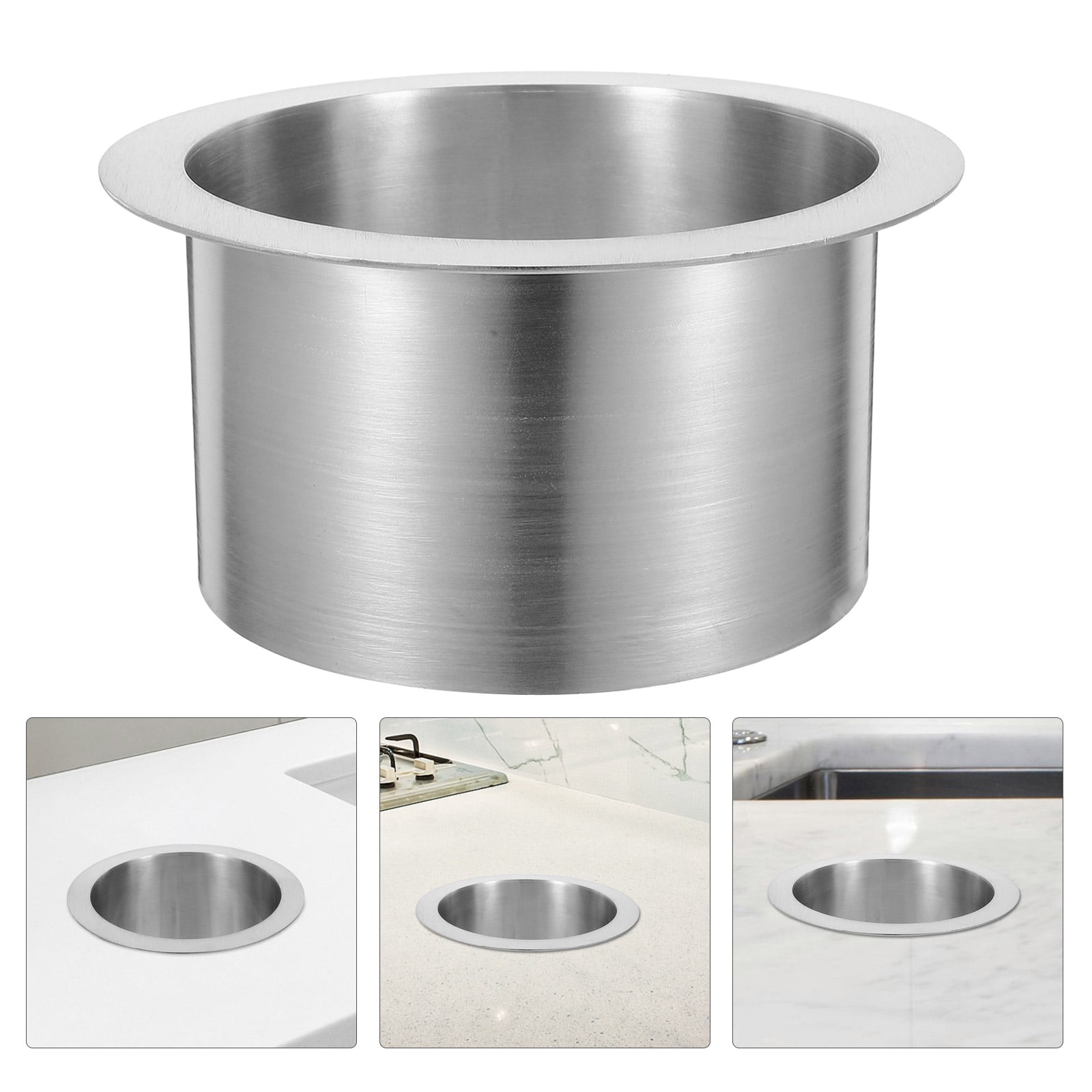ETHZZLE Stainless Steel Round Trash Chute Grommet for Homes Offices ...