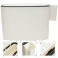 ETHZZLE White Household Garbage Can with Lid Press Type Design for ...