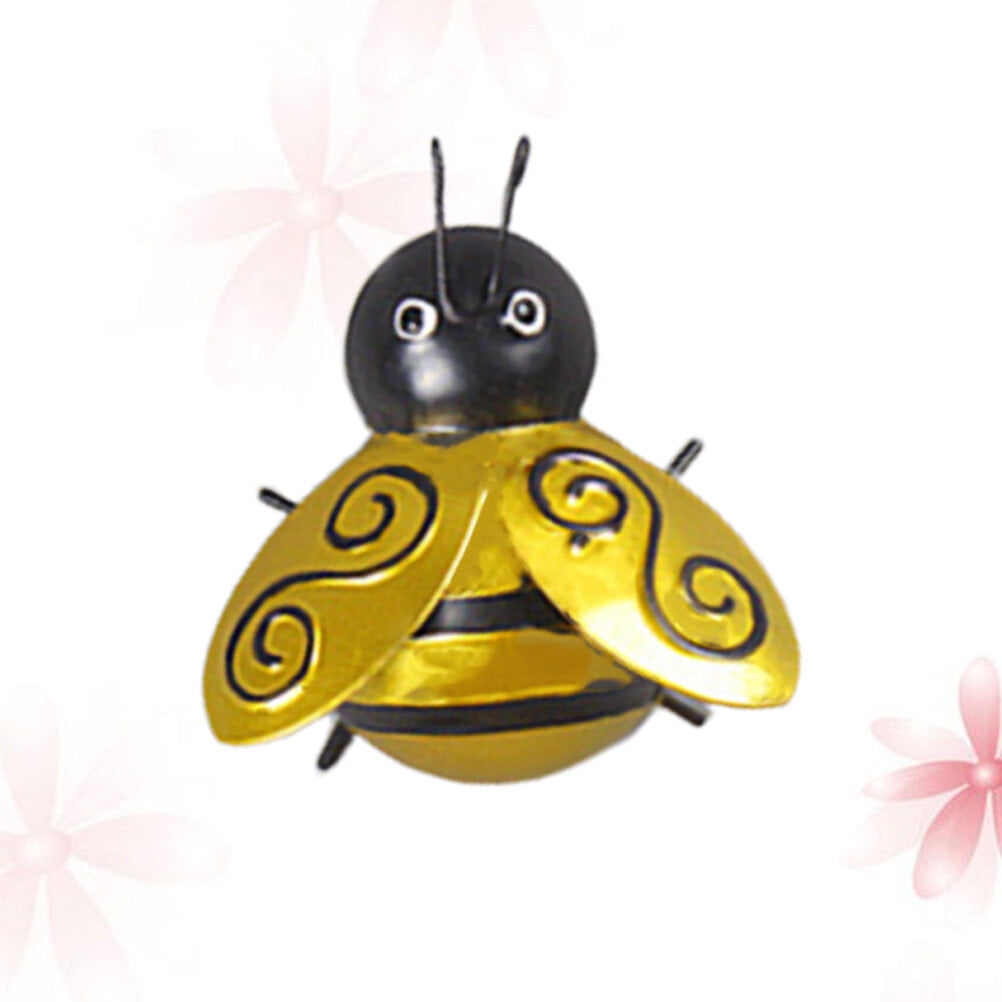 ETHZZLE 1Set Bee Themed Decor Iron Decorative Wall Hanging Bees Shaped ...