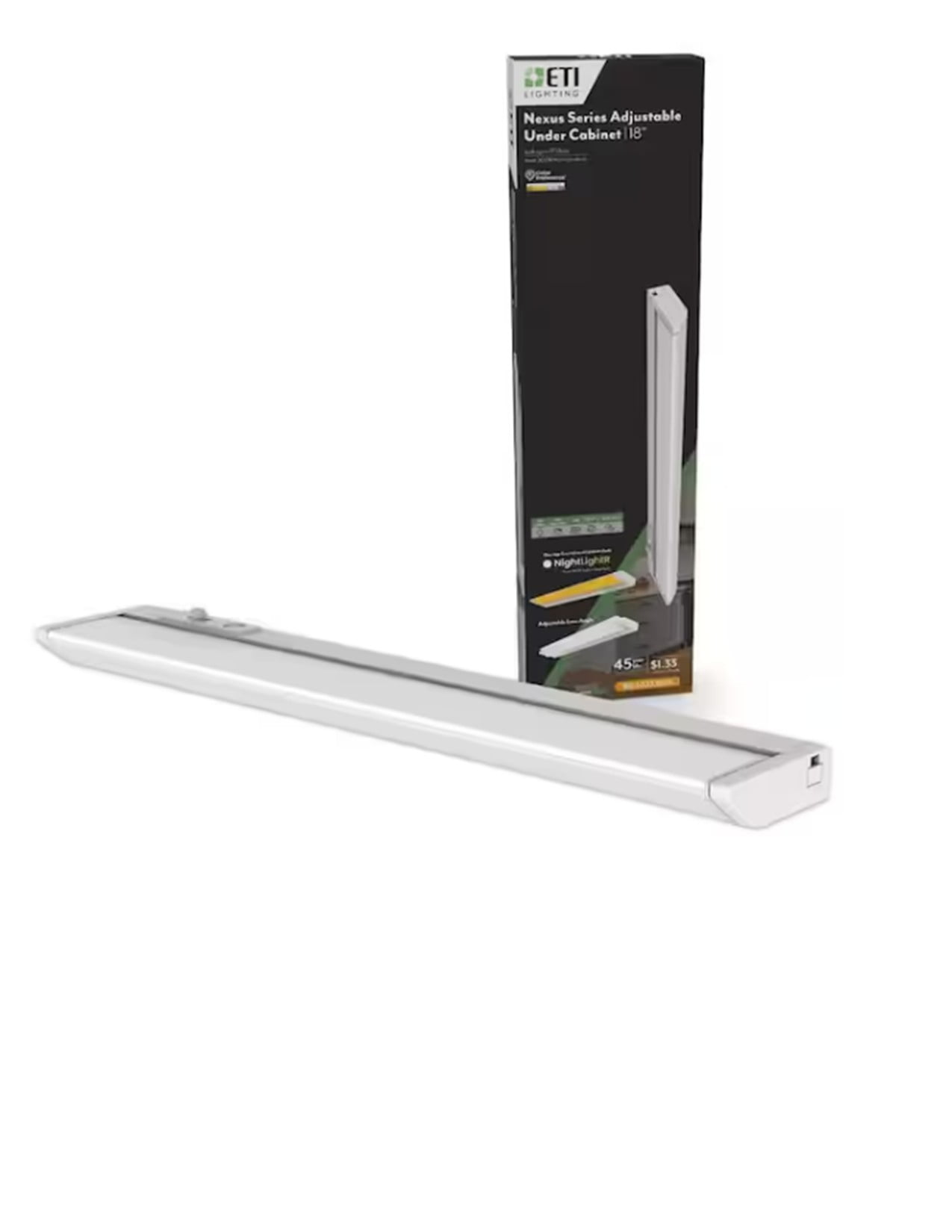 ETI 18” Nexus Adjustable Under Cabinet Light with NightLightR - Walmart.com