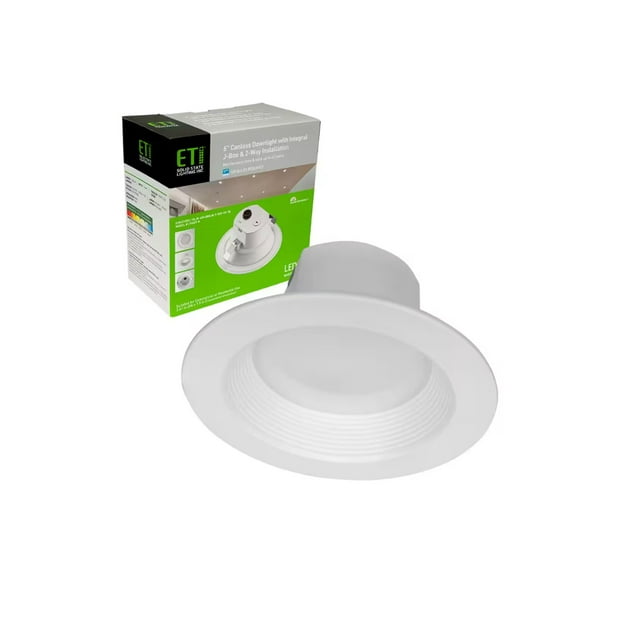 ETI 6″ Canless Downlight with Integral J-Box, 800 Lumens, 2700K/3000K ...