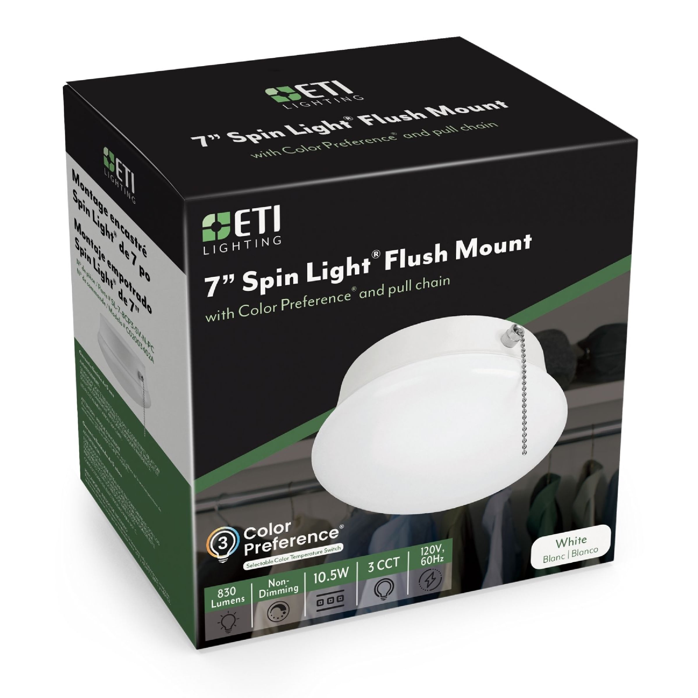ETI 7in. Spin Light with Pull Chain, C02003402A - Walmart.com