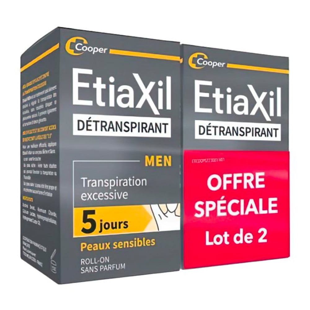 ETIAXIL MEN SENSITIVE Skin Roll-On Anti-Perspirant Deodorant - 2x15ml ...