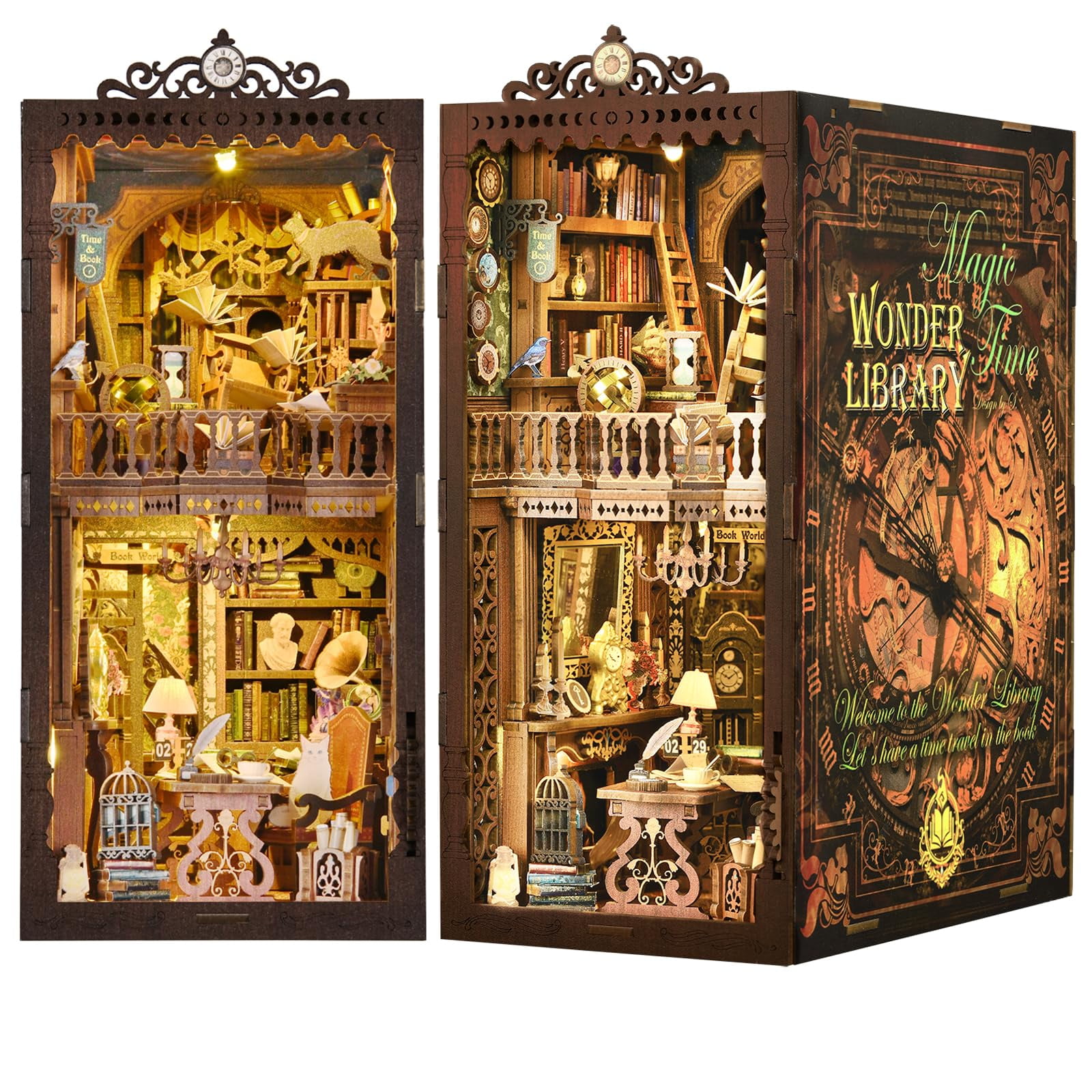 ETKVR Book Nook Kit, Book Nook Kits for Adults DIY Booknook Model Build ...