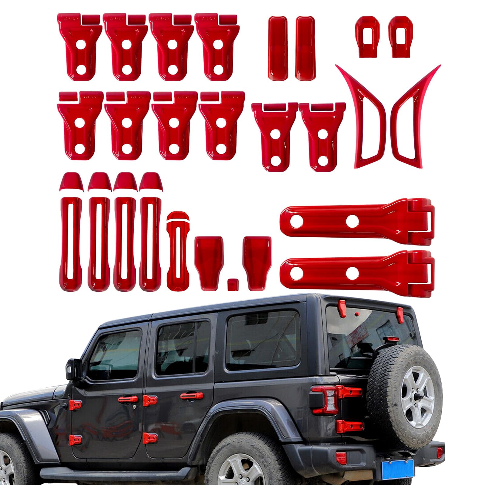 ETL INDUSTRIES 26PCS Exterior IFF17 Decoration Trim Kit for 2018-2023 ...