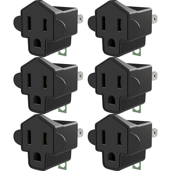 90 Degree 3 Prong Plug Adapter