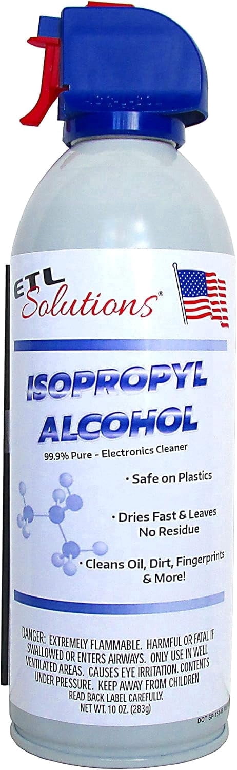 ETL Solutions 99.9% Isopropyl Alcohol Electronics Cleaner, 10oz Aerosol ...