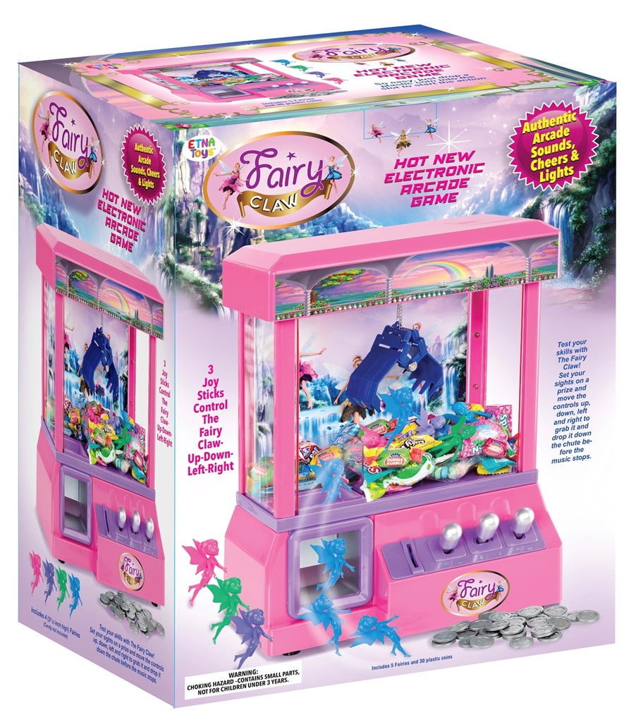 ETNA Products, Mini Arcade Toy Grabber Claw Machine, with 4 Fairy Toys ...