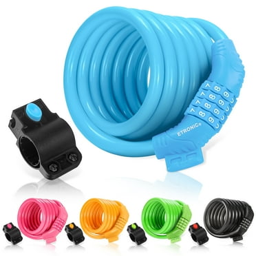 Titanker Bike Locks with Keys, Bike Lock Cable 4 Feet Coiled Secure ...