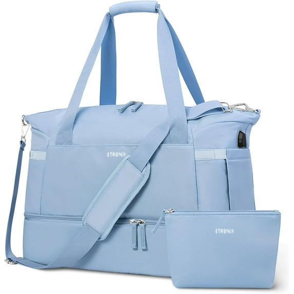 ETRONIK Gym Bag for Women – Travel Duffel with Shoe Compartment, Wet ...