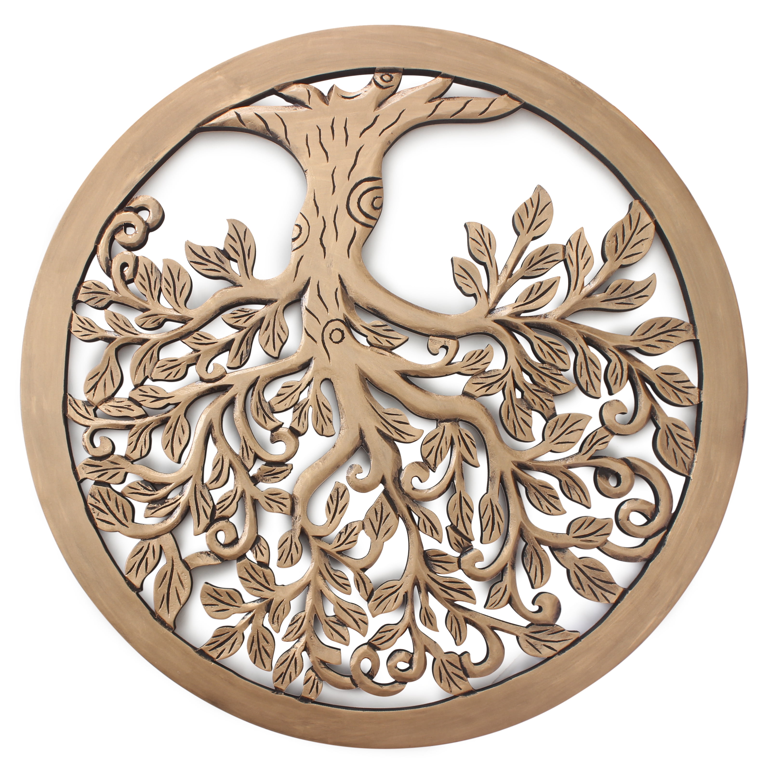 ETROVES 20 Inch Wooden Tree of Life Wall Decor, Hanging Art, Family ...
