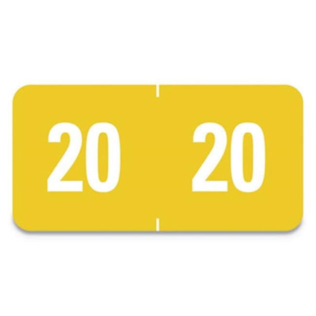 ETS Color Coded End Tab Yearly Labels - Yellow - Walmart.com