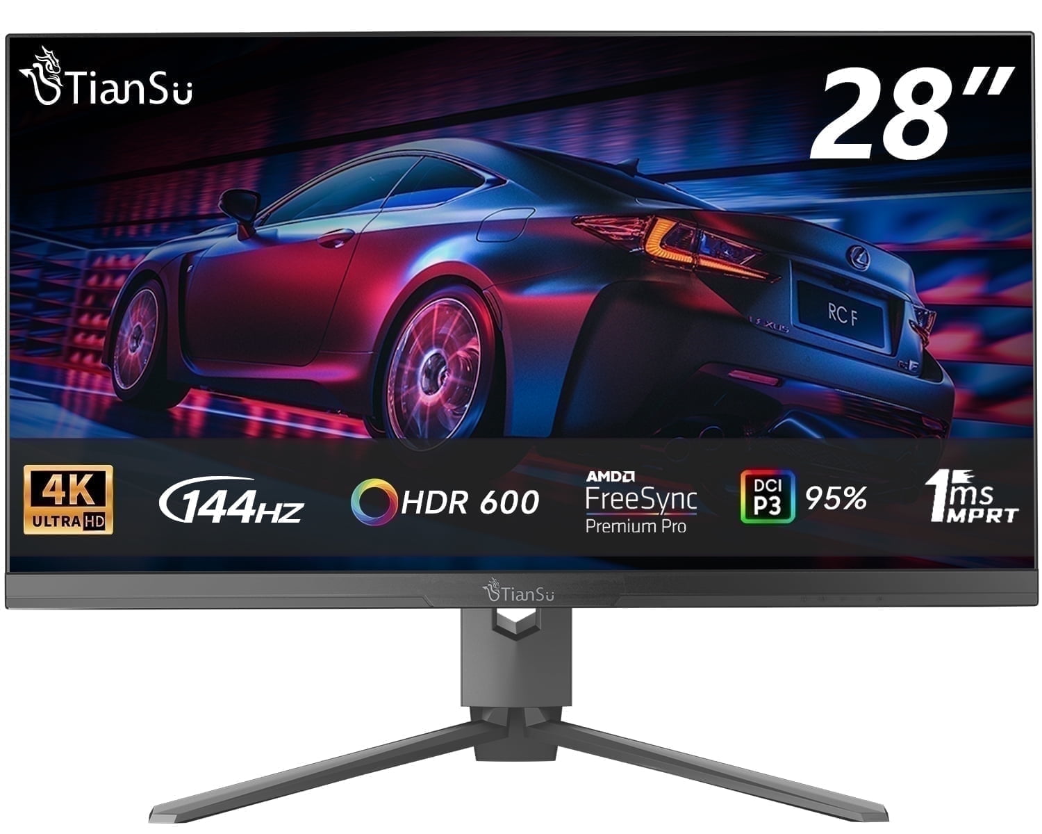 ETiansu 28 inch 4K UHD 144Hz Gaming Monitor, Fast IPS, 1ms Response ...