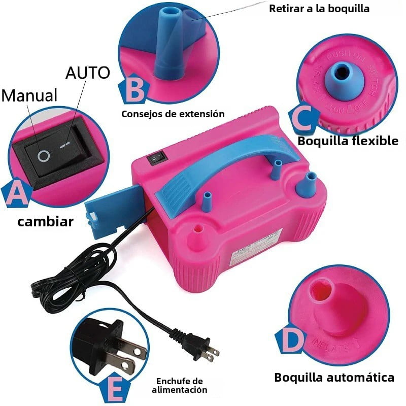 EU 220V Powerful Electric Balloon Helium Pump with Two Nozzles ...