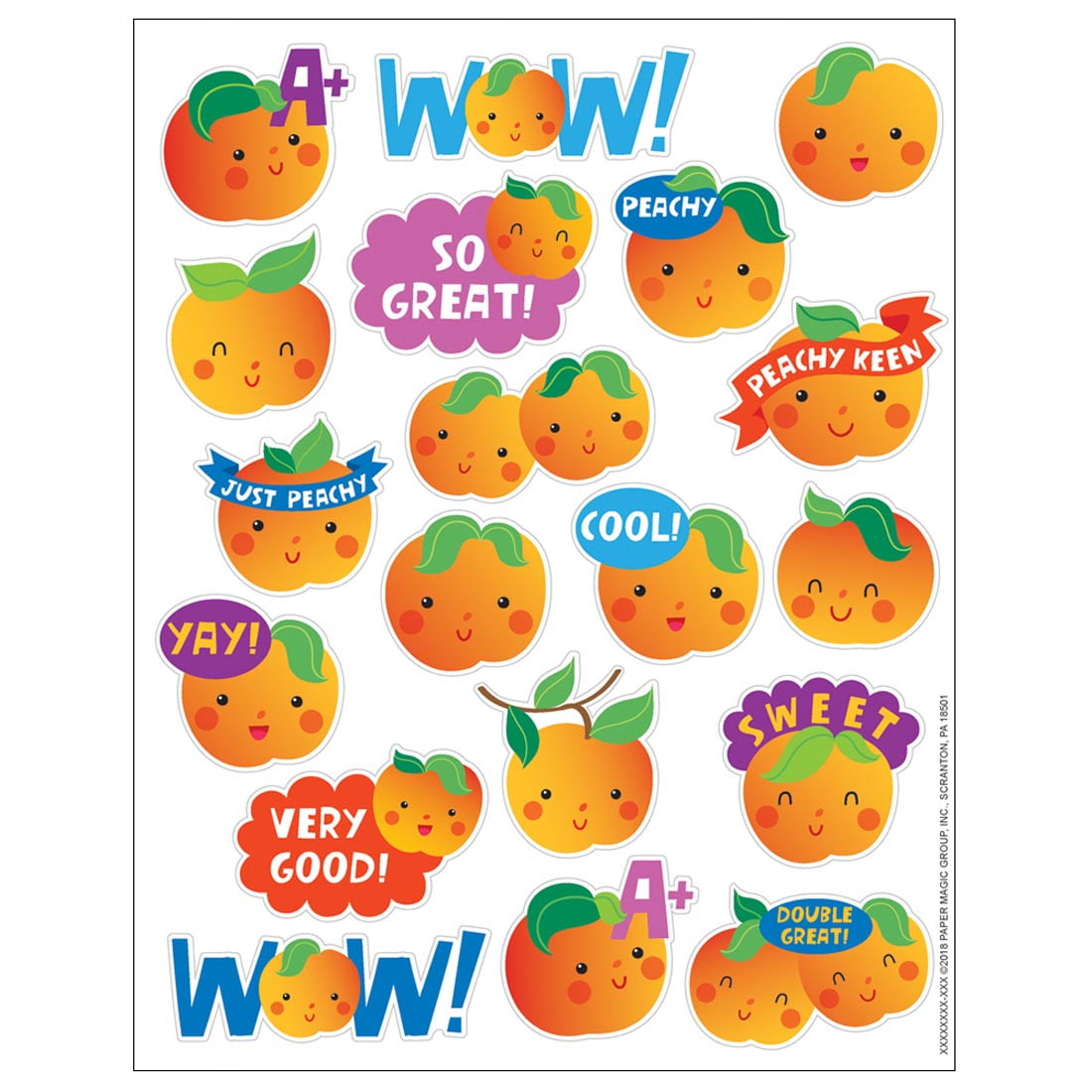 EU-650945 - Peach Stickers Scented by Eureka - Walmart.com