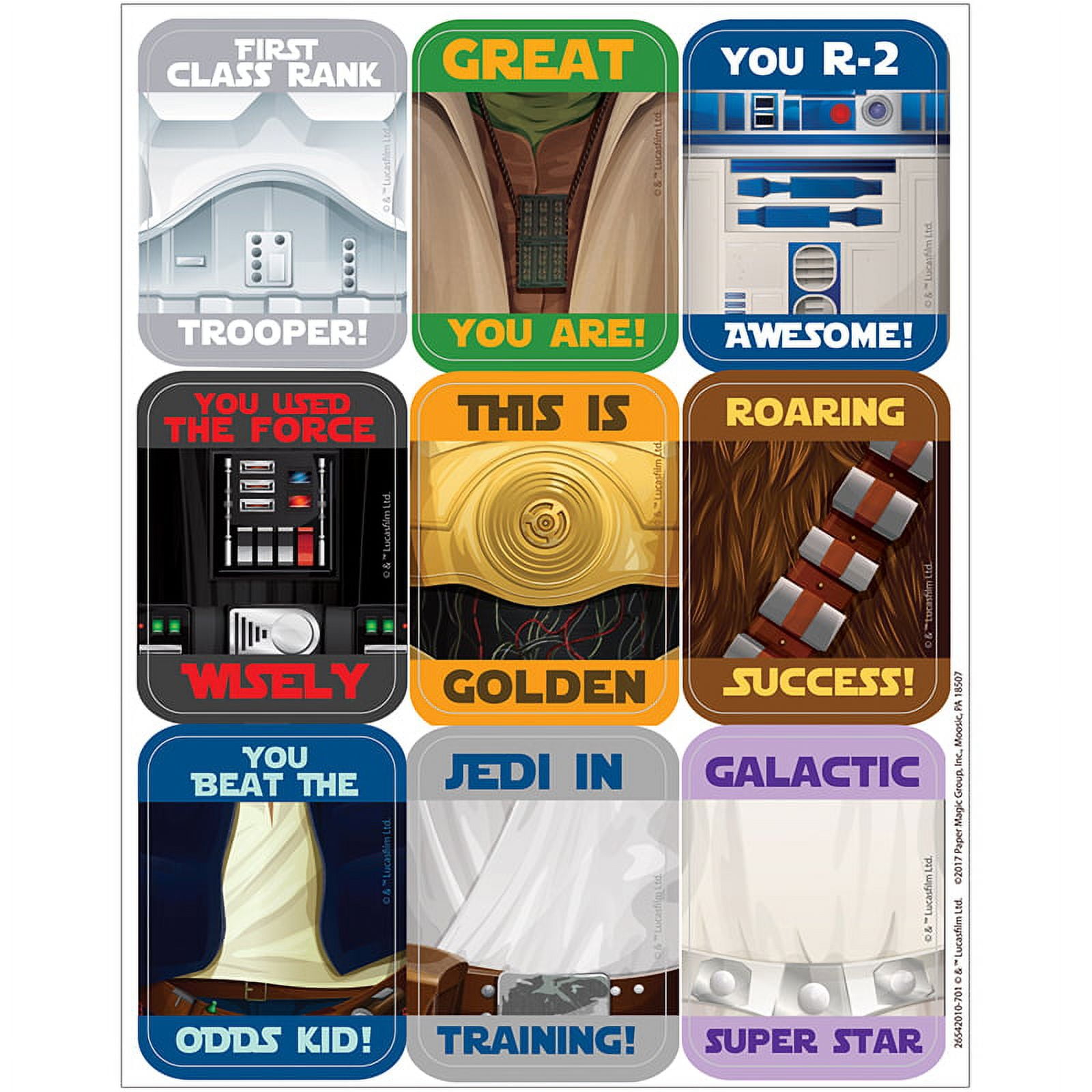 EU-654201 - Star Wars Stickers Giant Motivational by Eureka - Walmart.com