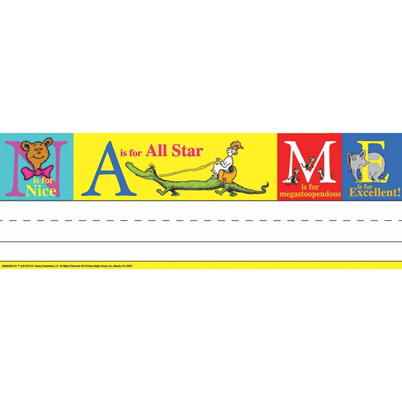 EU-843509 - Dr Seuss Abc Tented Name Plates by Eureka - Walmart.com