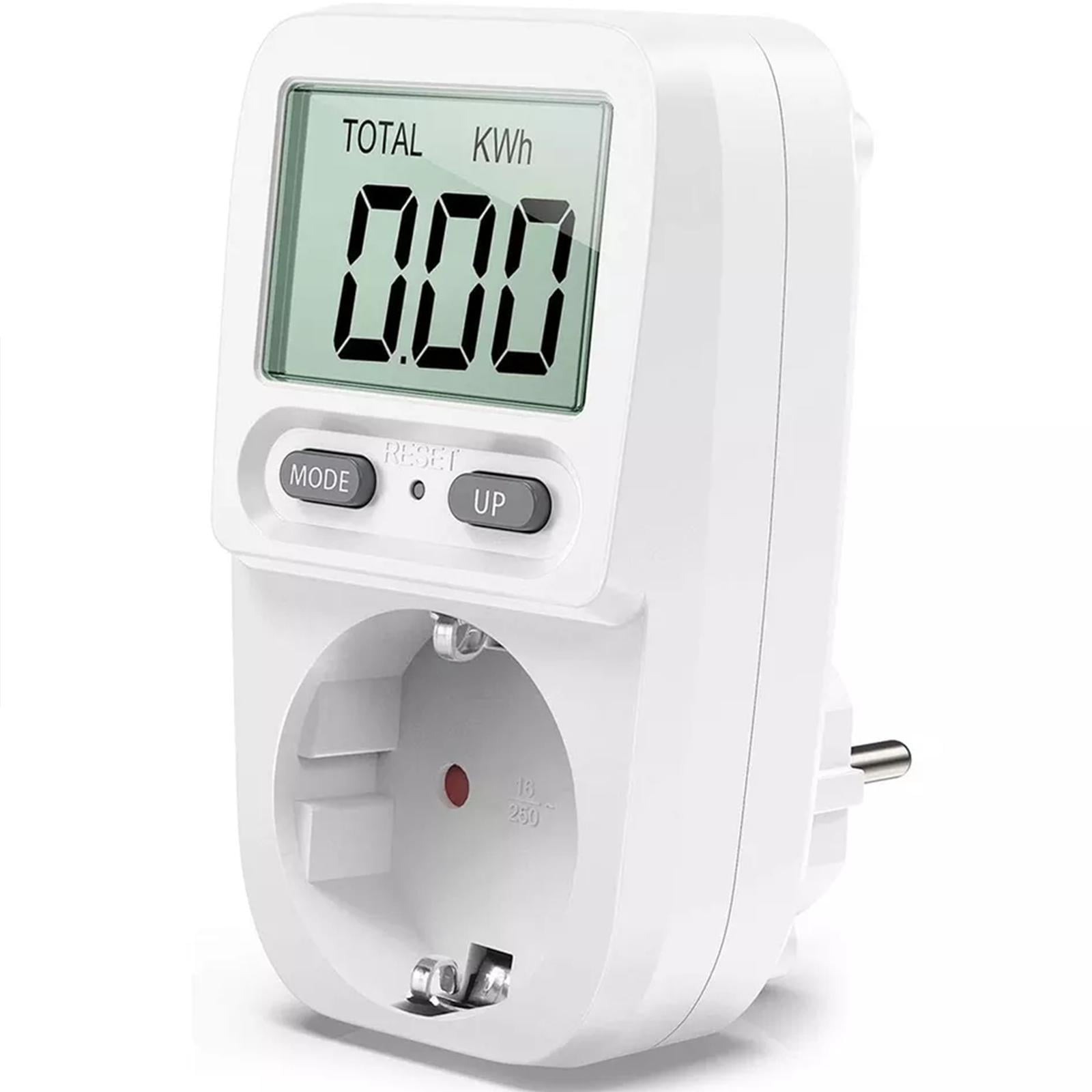 EU Digital LCD Power Meter Socket Energy Meter Measuring Analyzer ...