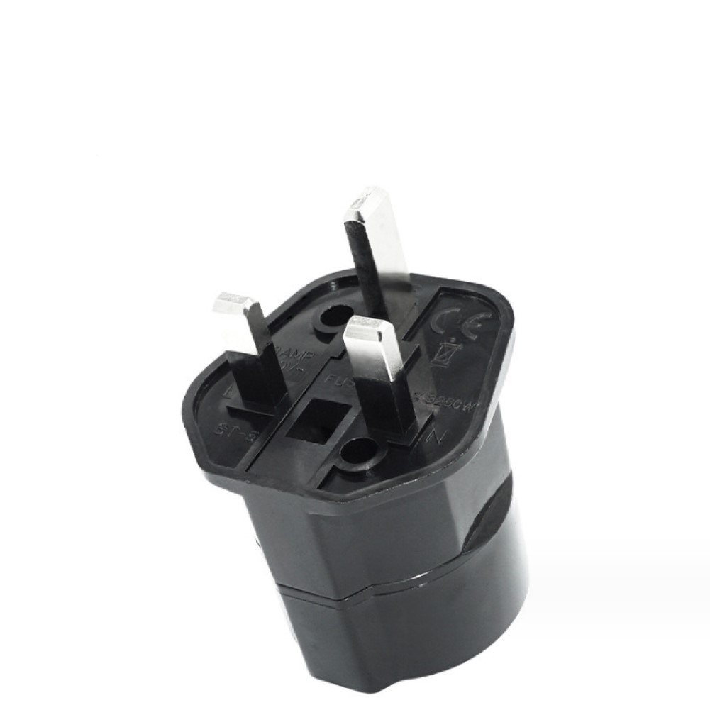 EU Euro 2 Pin to UK 3 Pin Plug AC Universal Adapter Travel Converter ...