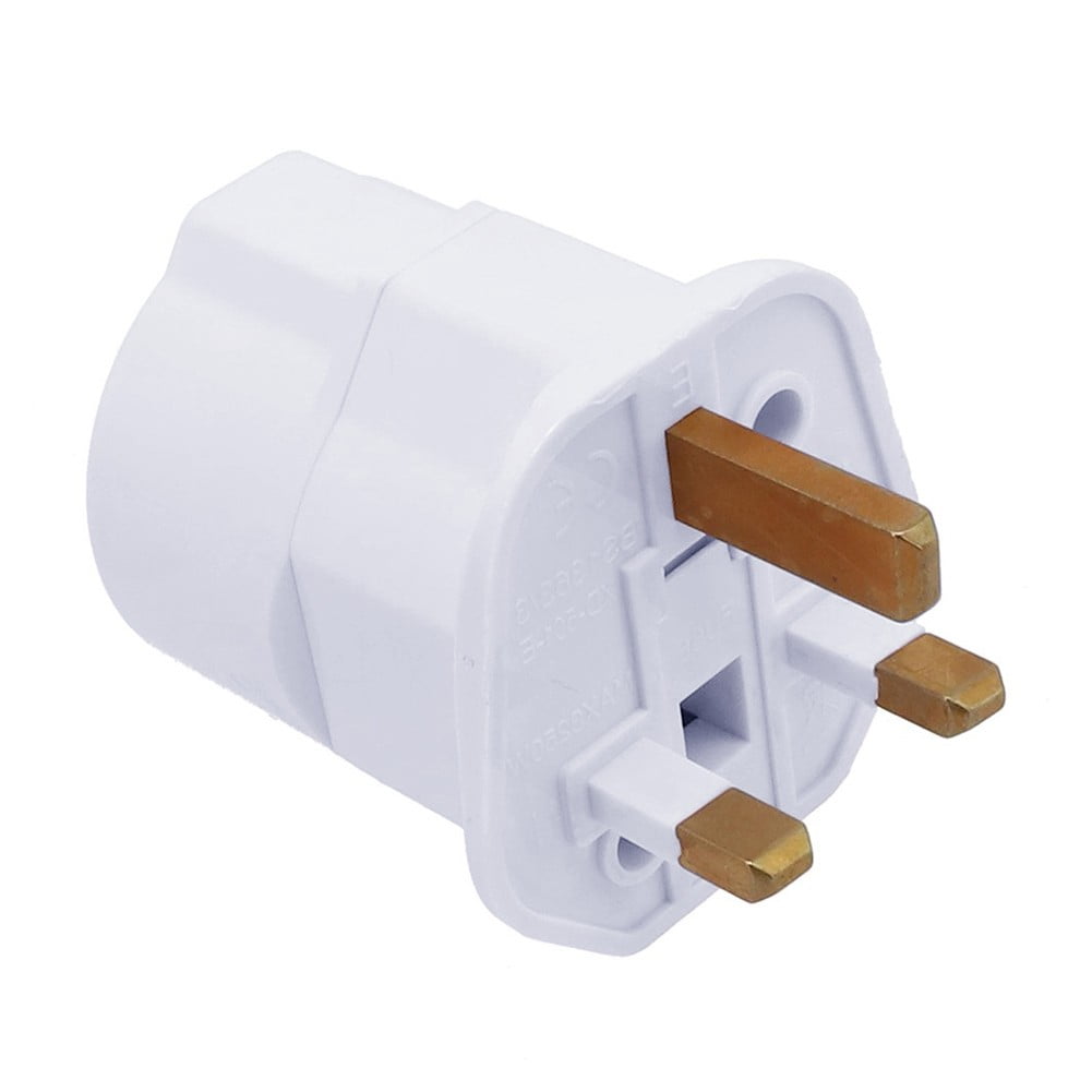 EU Euro 2 Pin to UK 3 Pin Plug AC Universal Adapter Travel Converter ...