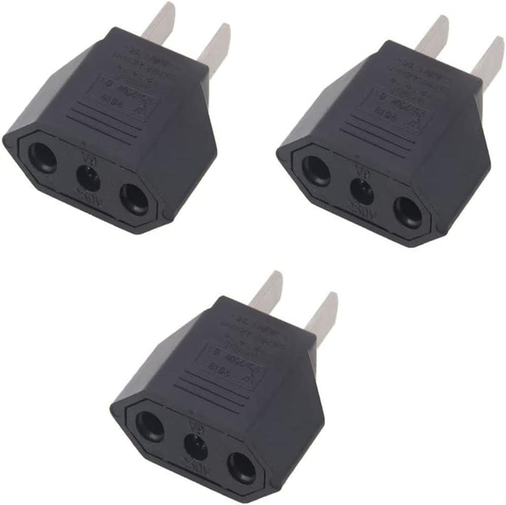EU Europe to US USA America Travel Plug Adapter AC Outlet Power ...