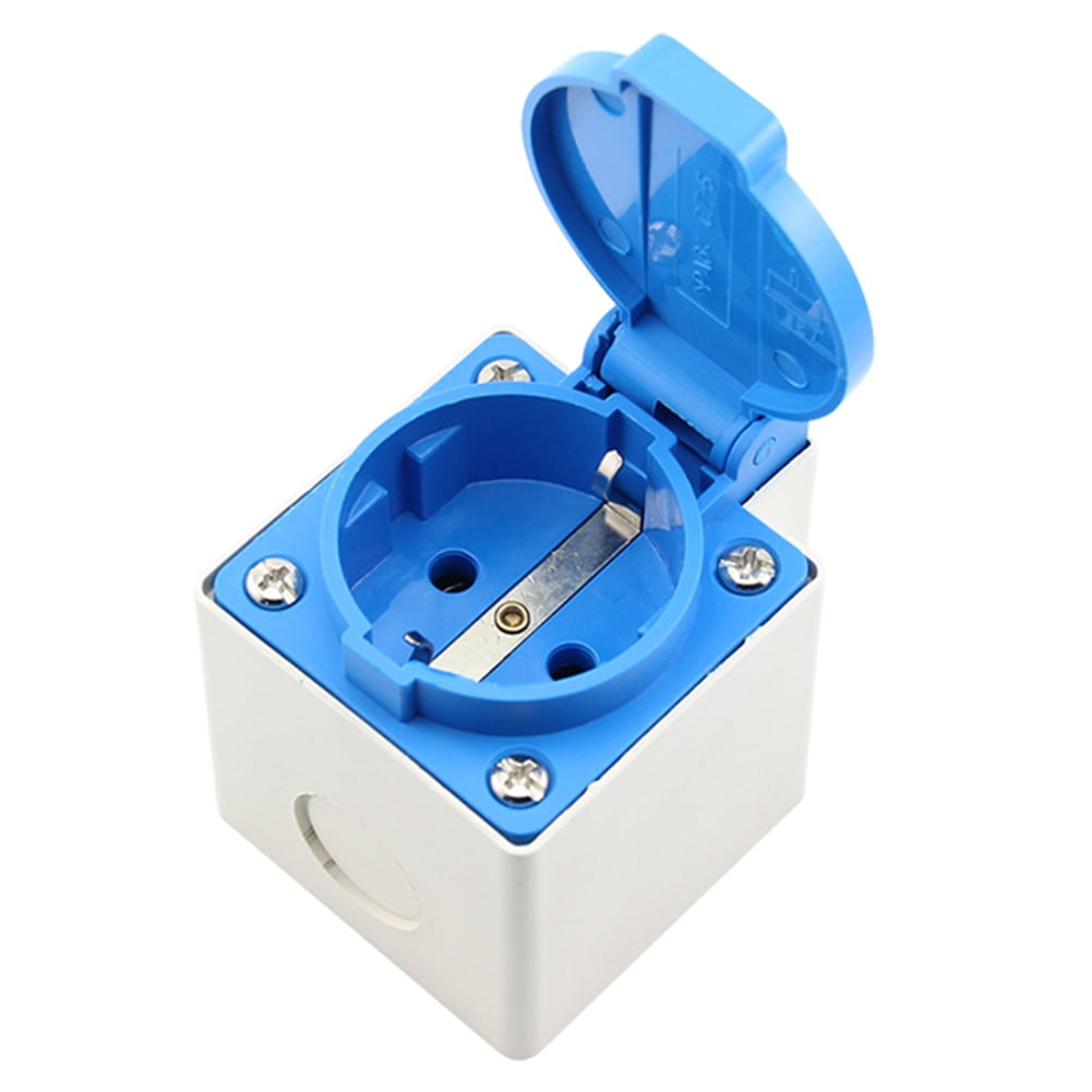 EU Plug 16A 250V IP44 Waterproof Outdoor Bathroom Electrical Power ...