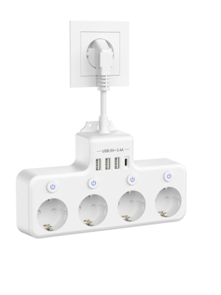 EU Power Plug with Lightning Protector and Individual Multifunctional ...