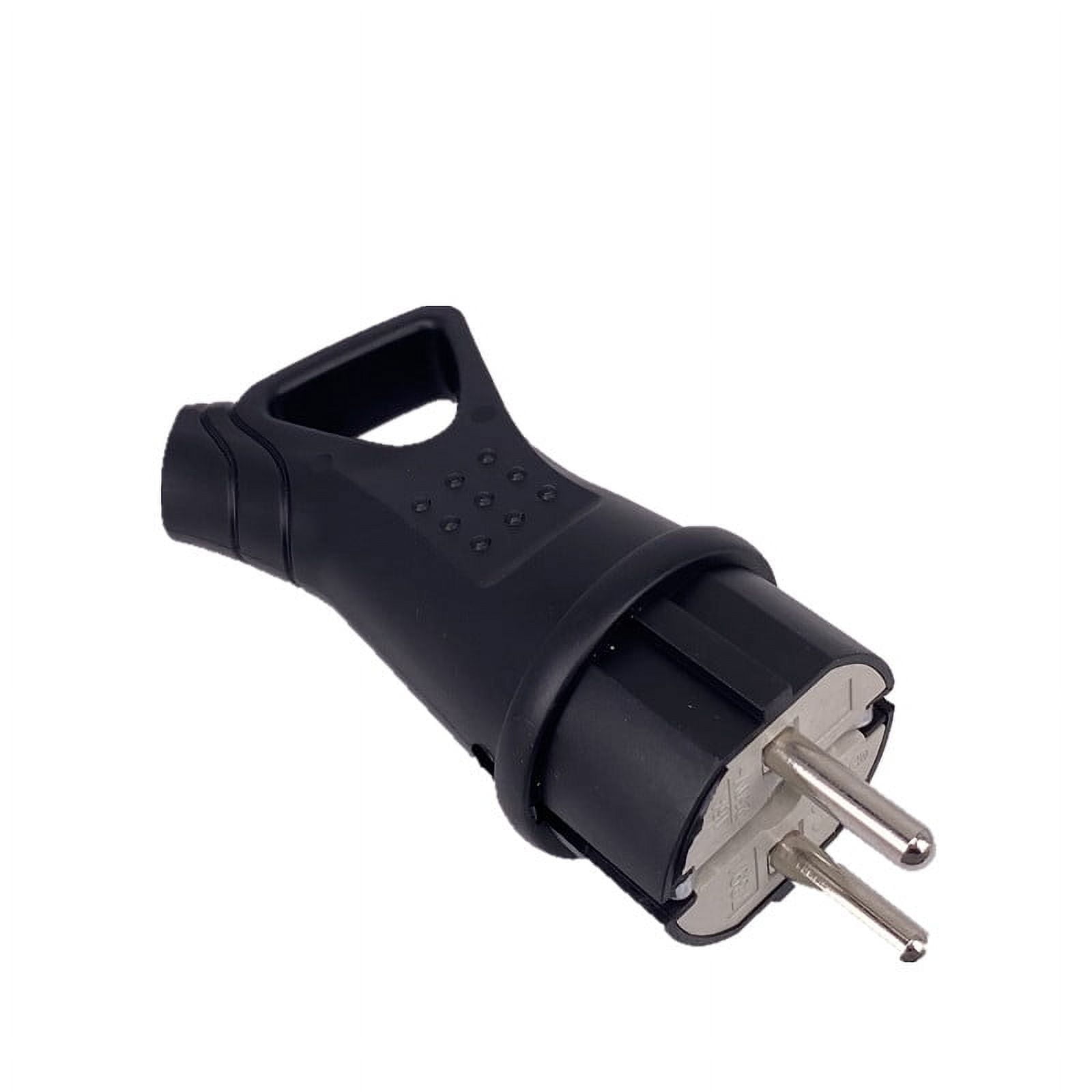 EU Rubber Waterproof Socket Plug Electrial Grounded European Connector With Cover IP54 For DIY ...