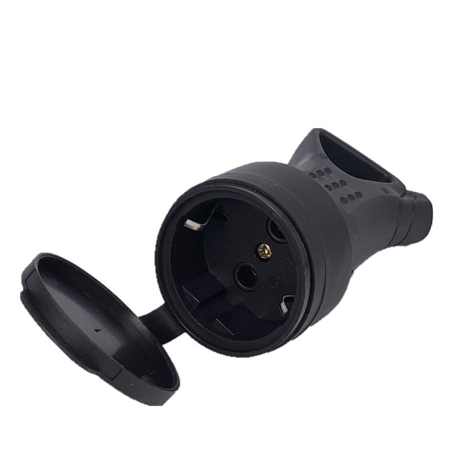 EU Rubber Waterproof Socket Plug Electrial Grounded European Connector ...