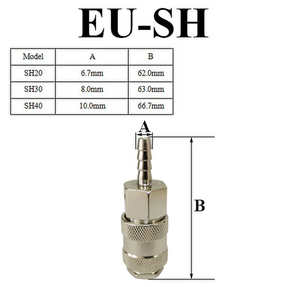 EU-SH-Pneumatic Quick Connector for Air Hose Fittings, Release Fitting ...