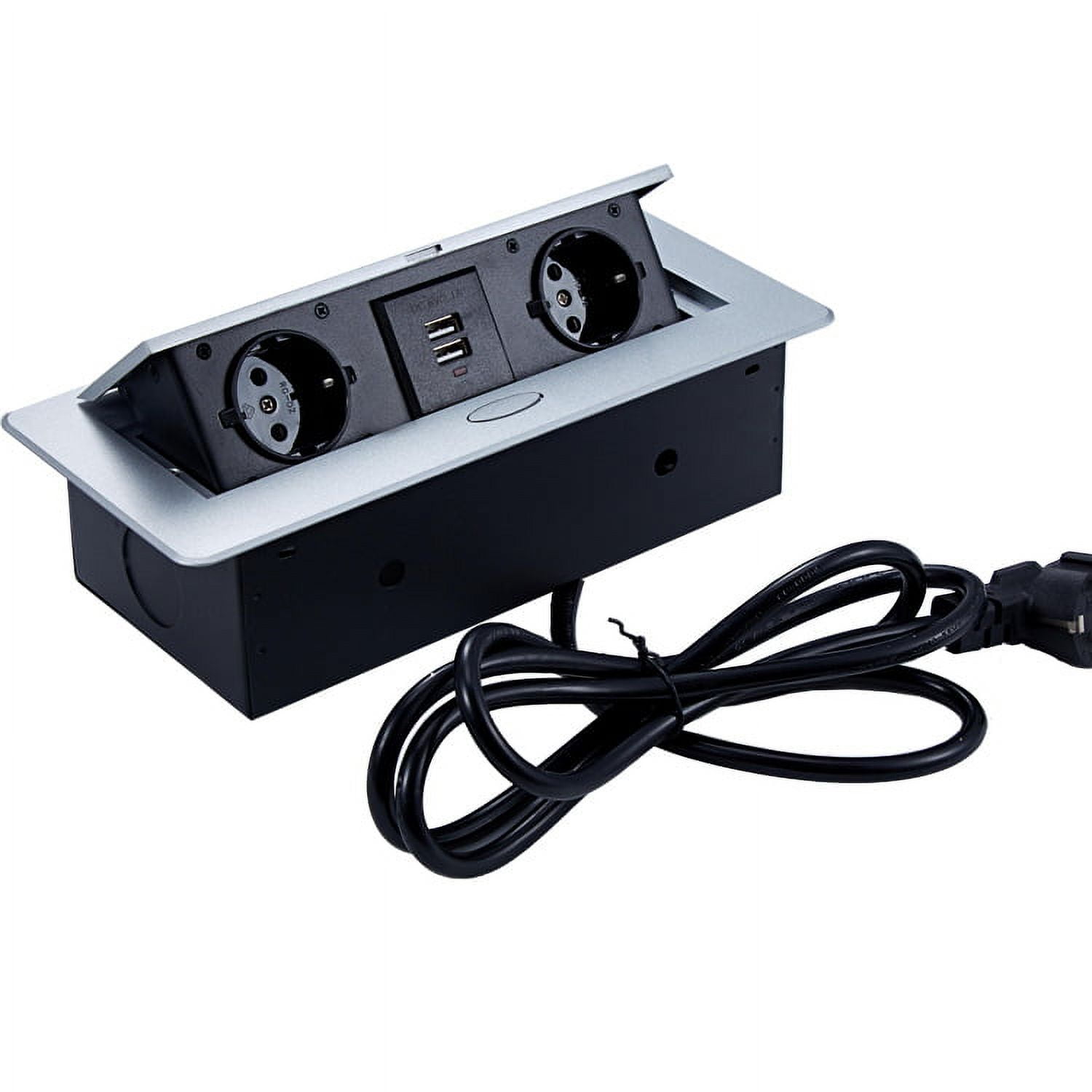 EU Socket Slow Pop Up With USB Charging Desktop Socket Table Outlet For ...