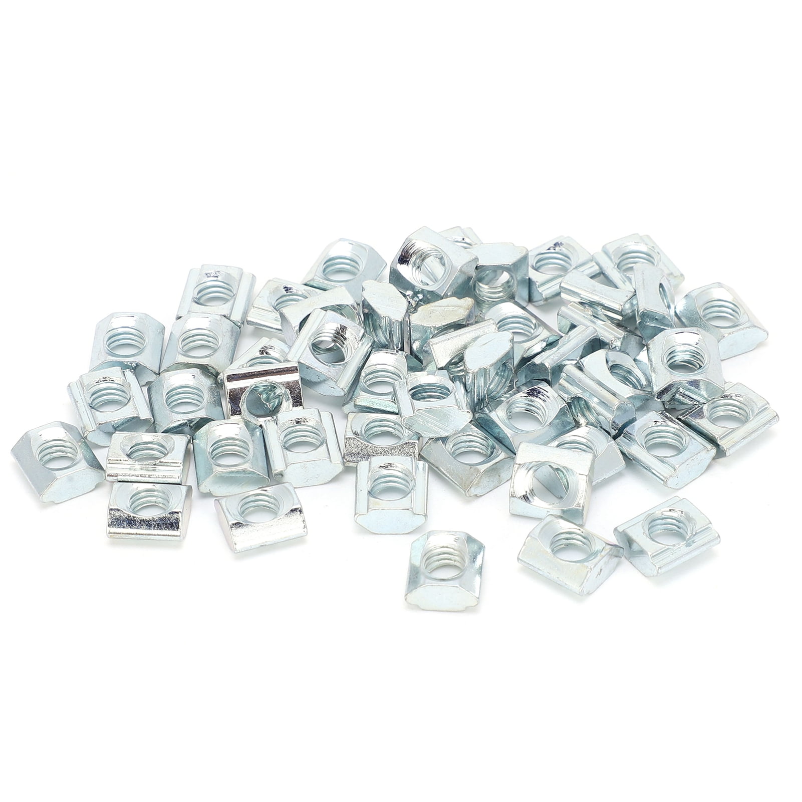 EU Standard M6 Carbon Steel T-Shape Slider Nuts, 50Pcs Galvanized ...