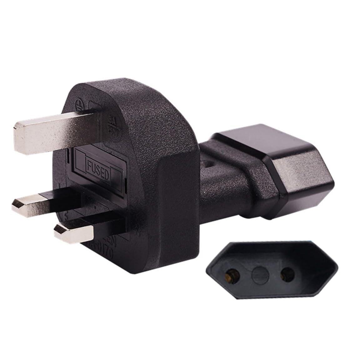 EU to UK Adapter Schuko Euro Socket 2 Pin to 13 Amp 3 Pin Plug.British ...