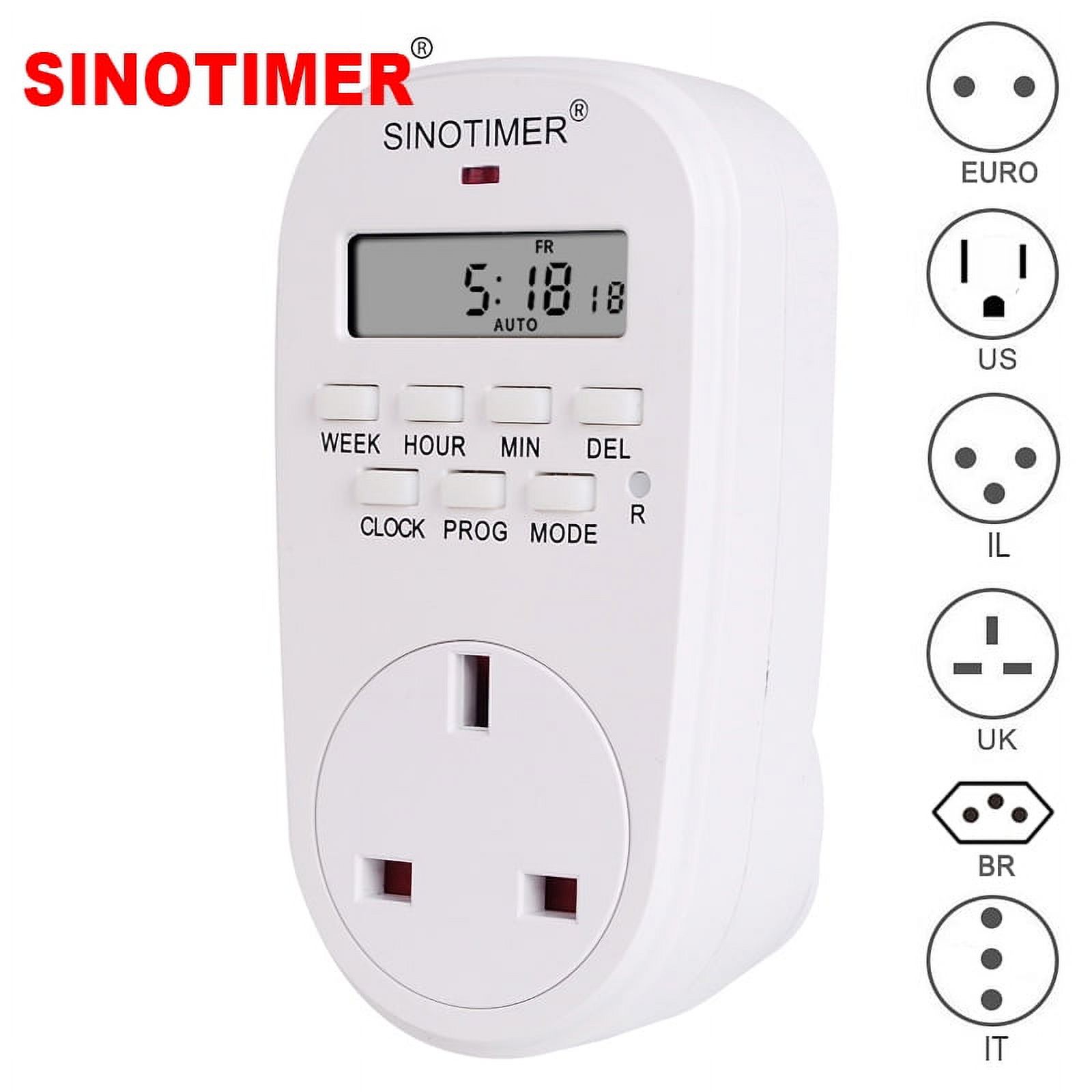 EU UK US BR Plug Digital Weekly Programmable Electrical Wall Plug-in ...
