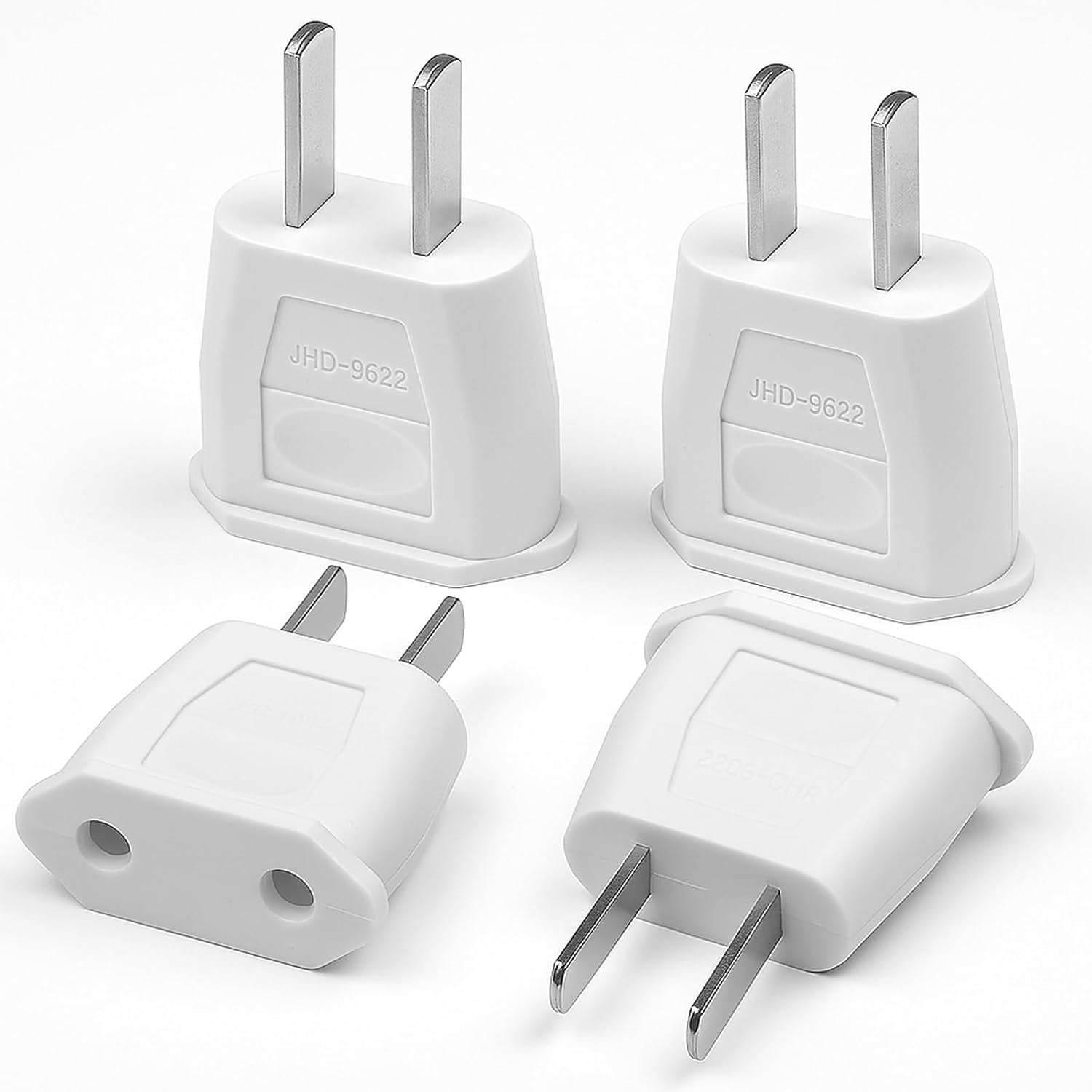 EU to US Plug Adapter, European to US Plug Adapter, 4 Pack European ...