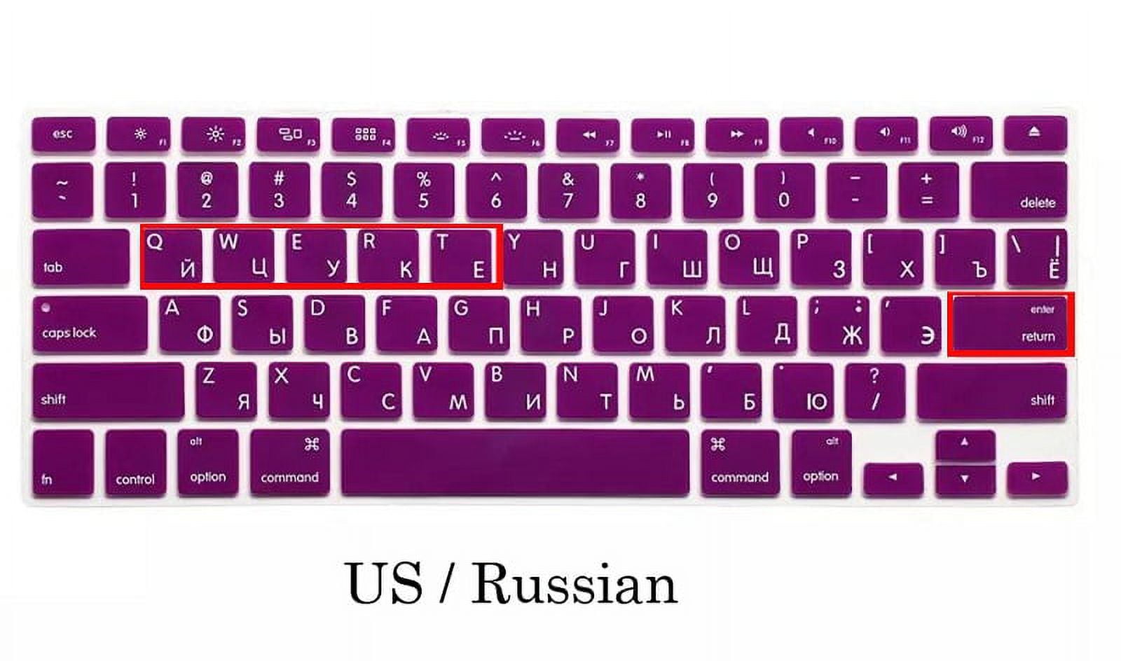 EU US Russian Language Keyboard Skin for Macbook Air 13 Russian ...