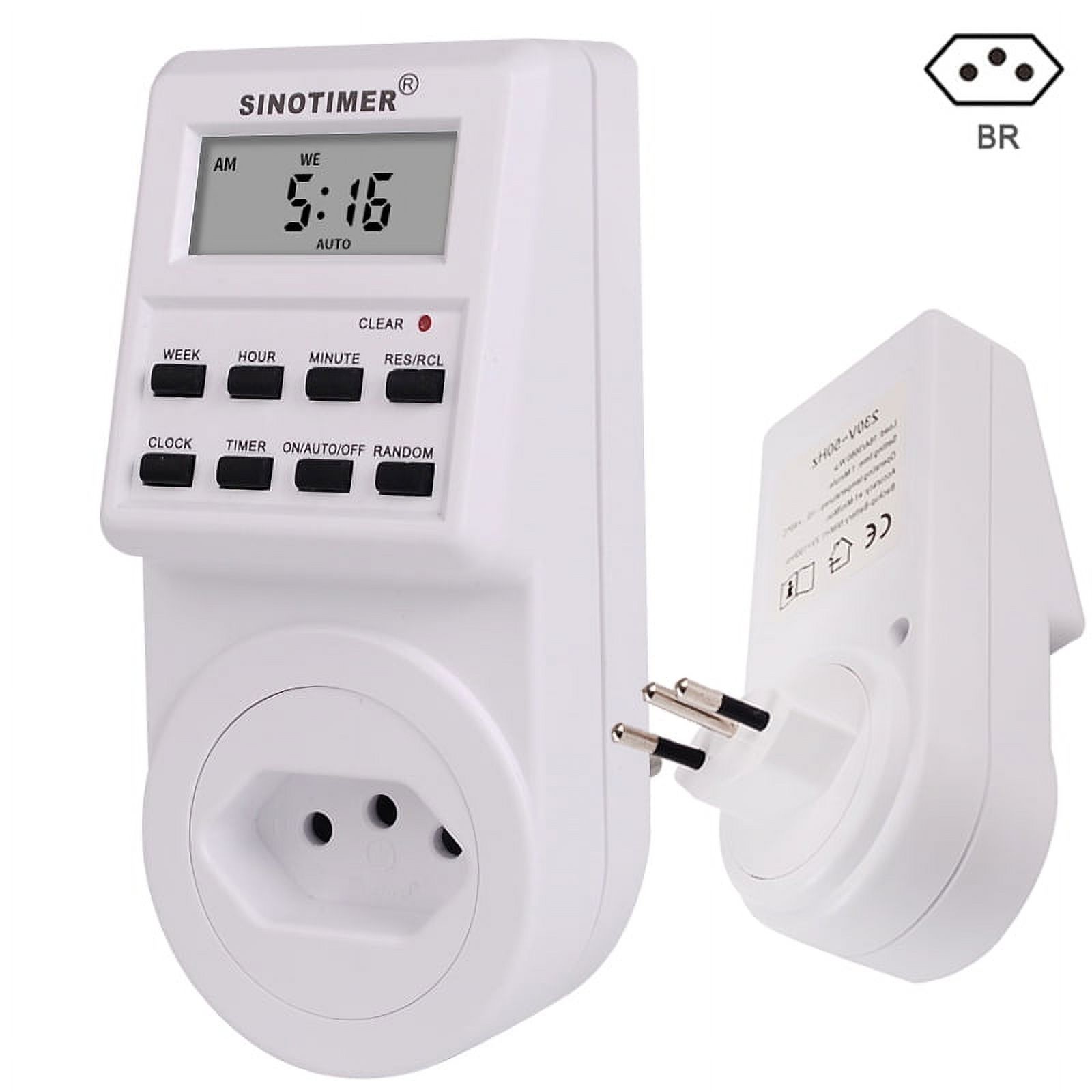 EU US UK FR BR Plug Electrical Weekly Programmable Wall Digital Plug-in ...