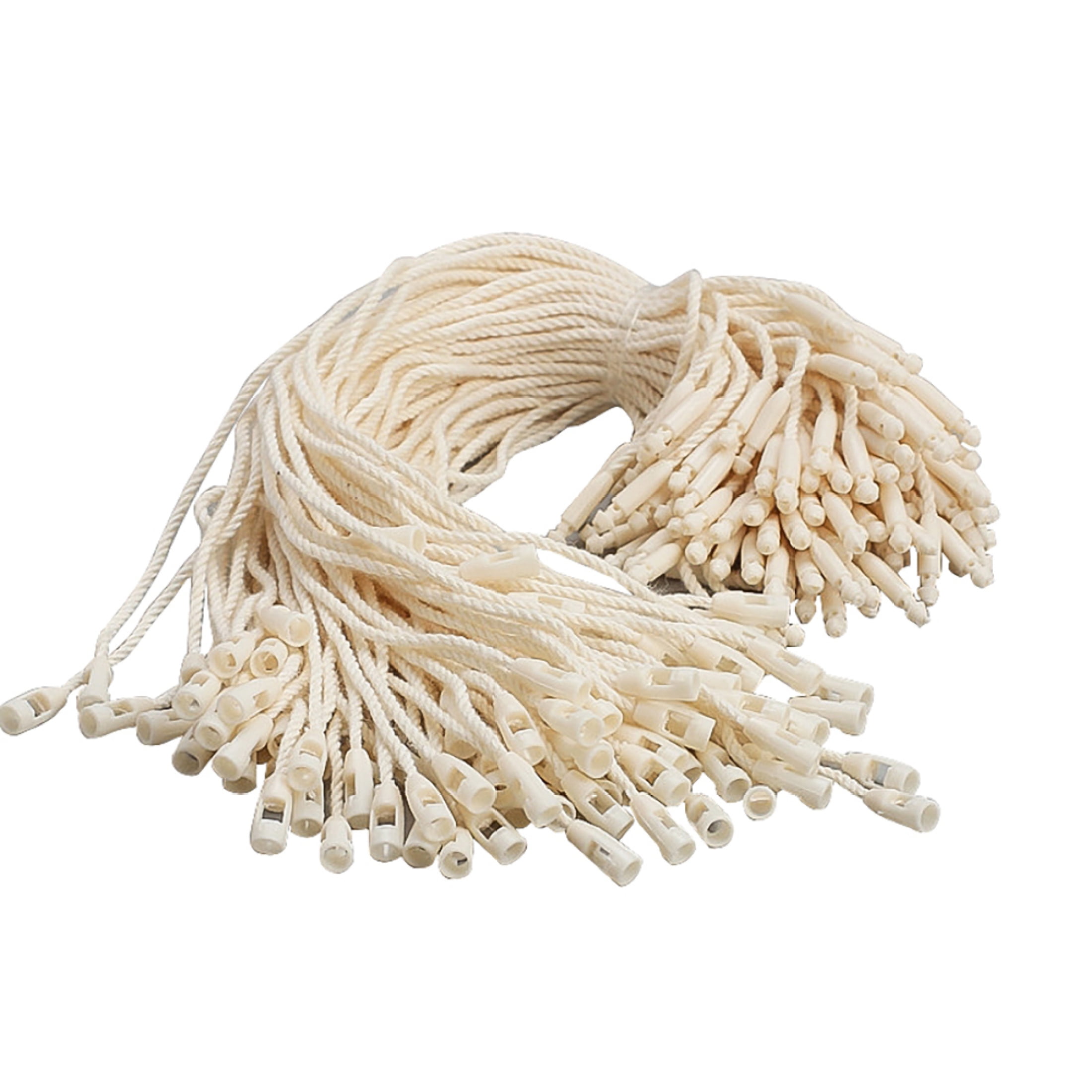 EUBUY 100 Pieces Cotton Hang Tag Clothing Label Tag Pin Rope Line Label ...