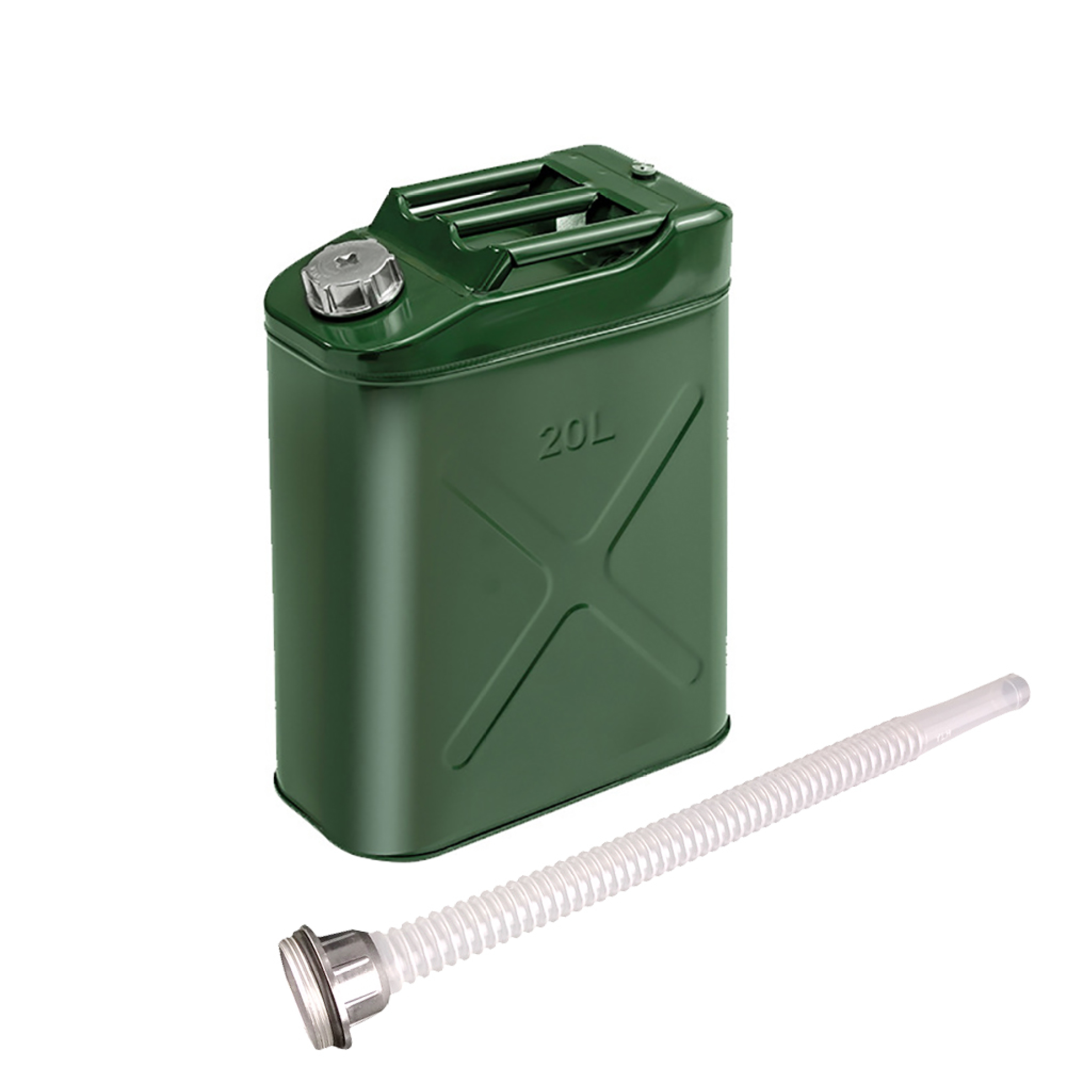EUBUY 20L Green Metal Jerry Can Store Container for Petrol Oil Water ...