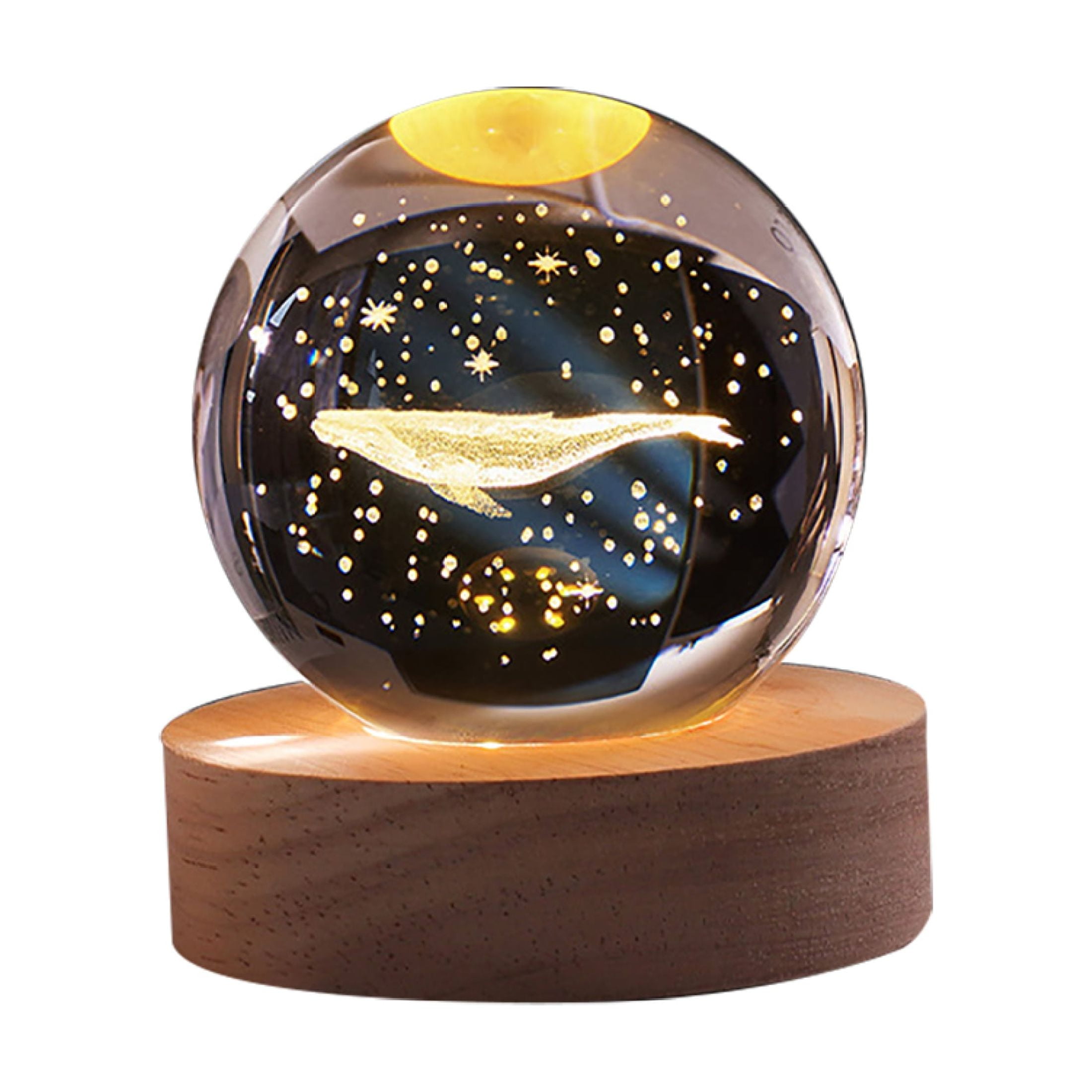 EUBUY 3D Crystal Ball Decoration Luminous Crystal Ball Night Light ...