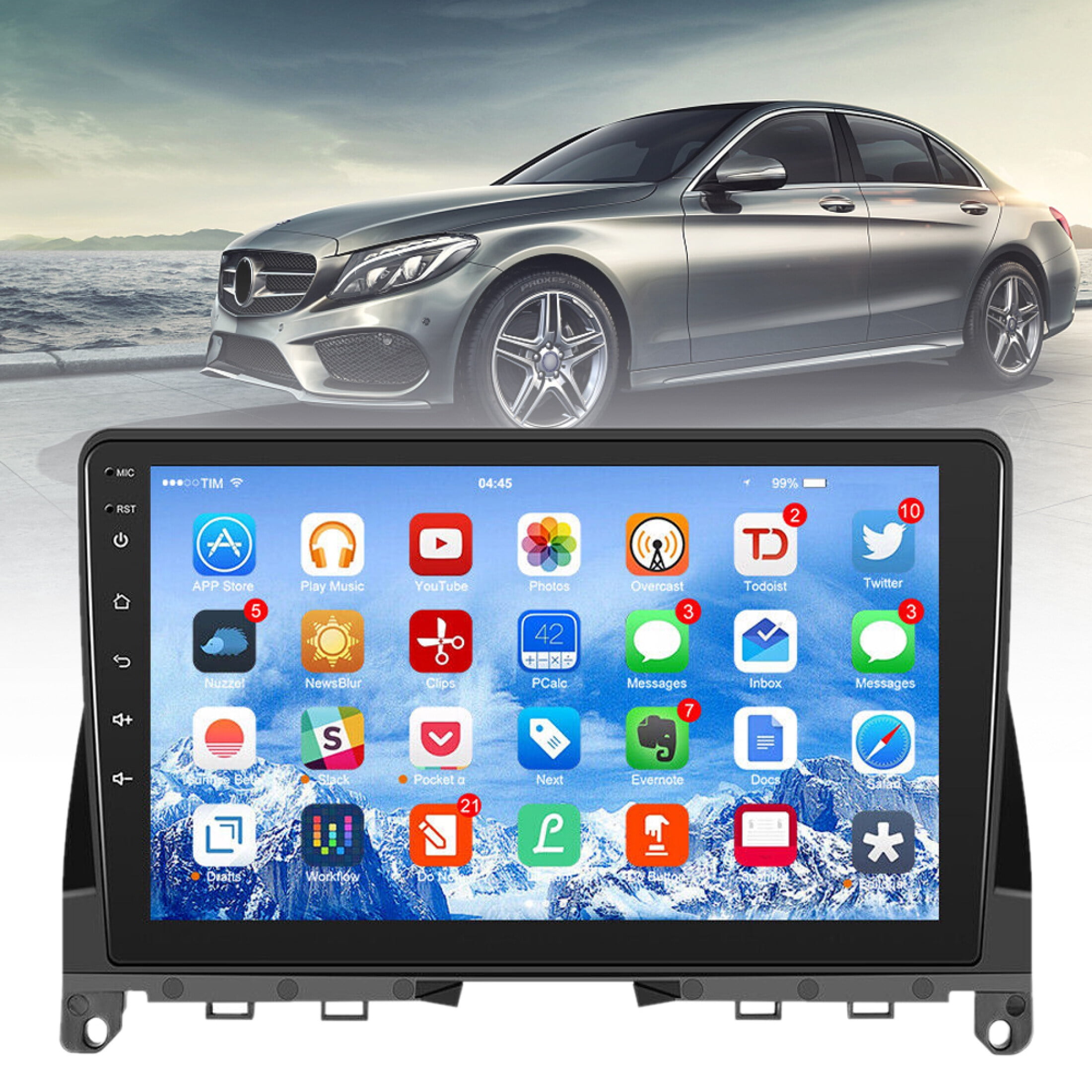 EUBUY 8 Inch Car Radio for Mercedes Benz C Class W204 S204 2006-2011 ...