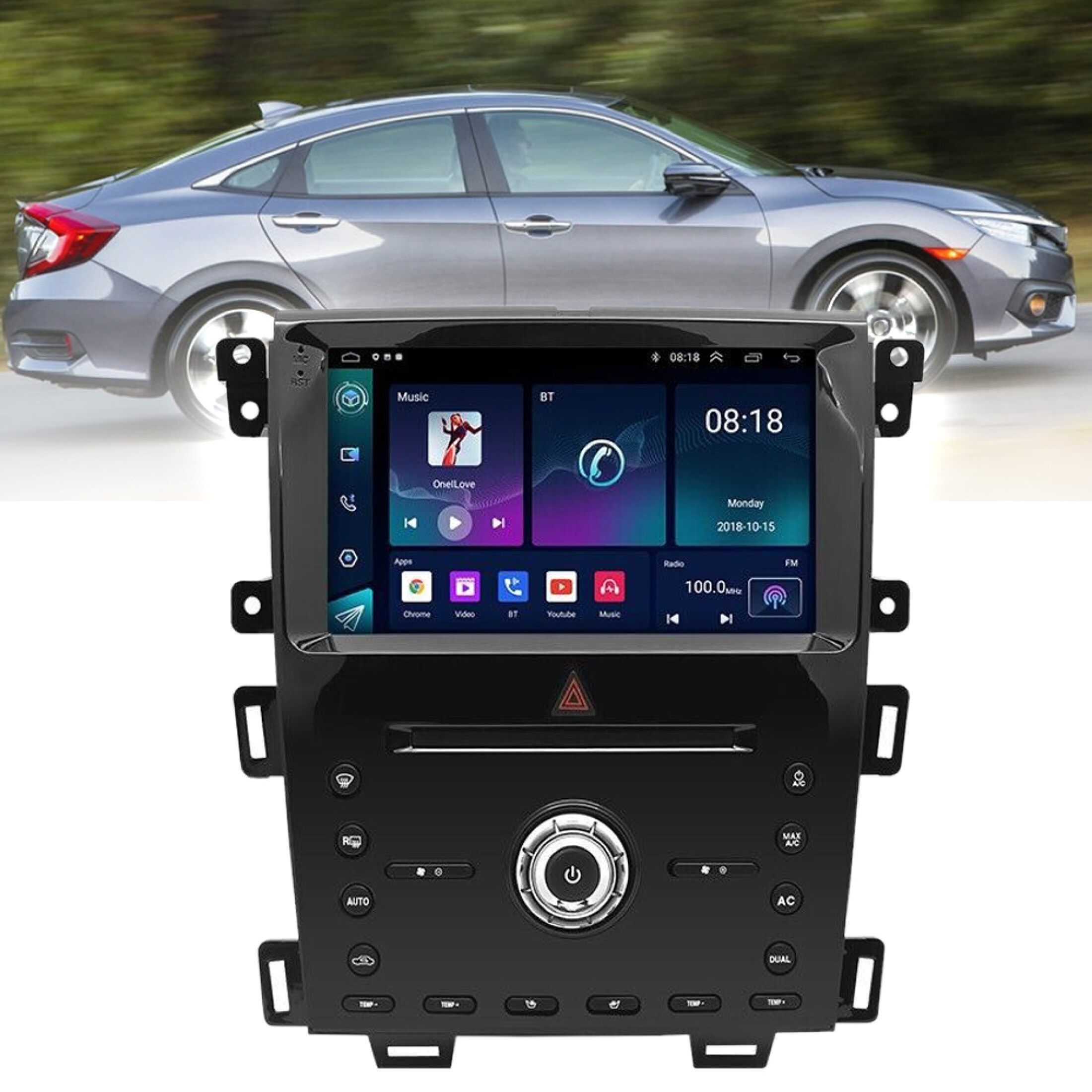 EUBUY 9 Inch For Ford Edge 2010-2015 Android 13.0 Car Stereo Radio GPS Navi Carplay BT FM Camera ...