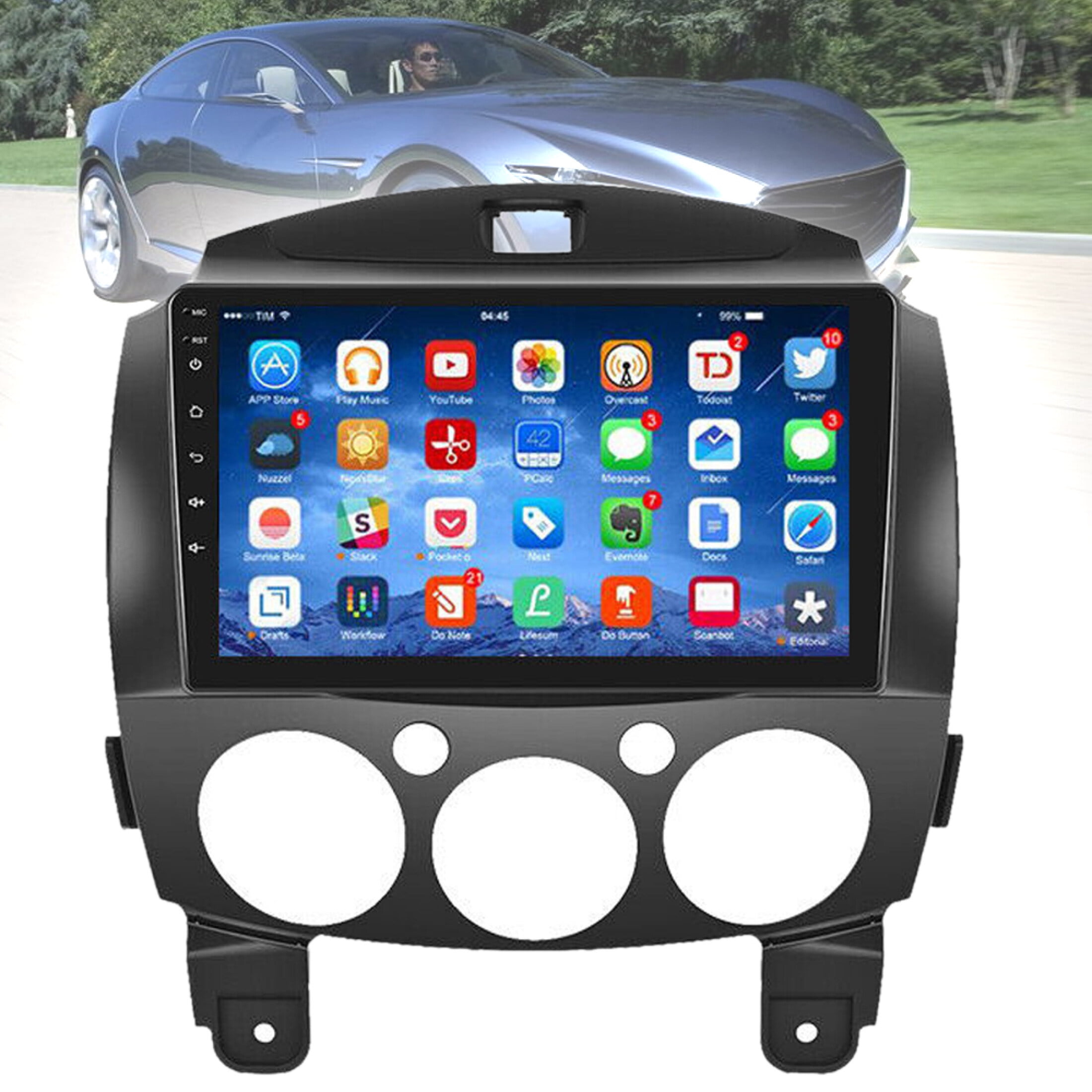 EUBUY 9 Inch for Mazda 2 2007-2013 Android 12 Car Stereo Radio GPS Navi Carplay WIFI Carplay BT ...