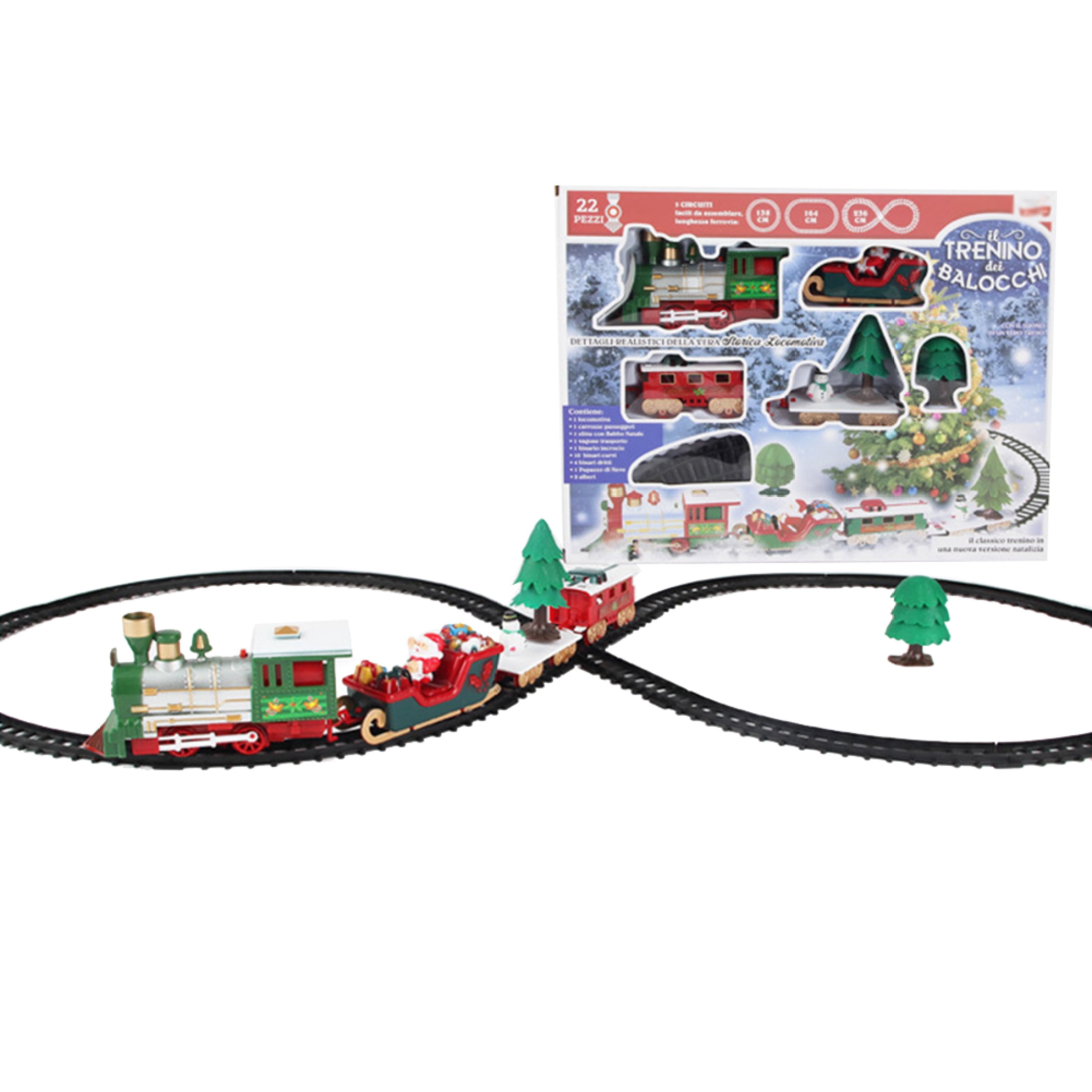 EUBUY Christmas Train Toy Set Boy Girl Toy Electric Rail Train with ...