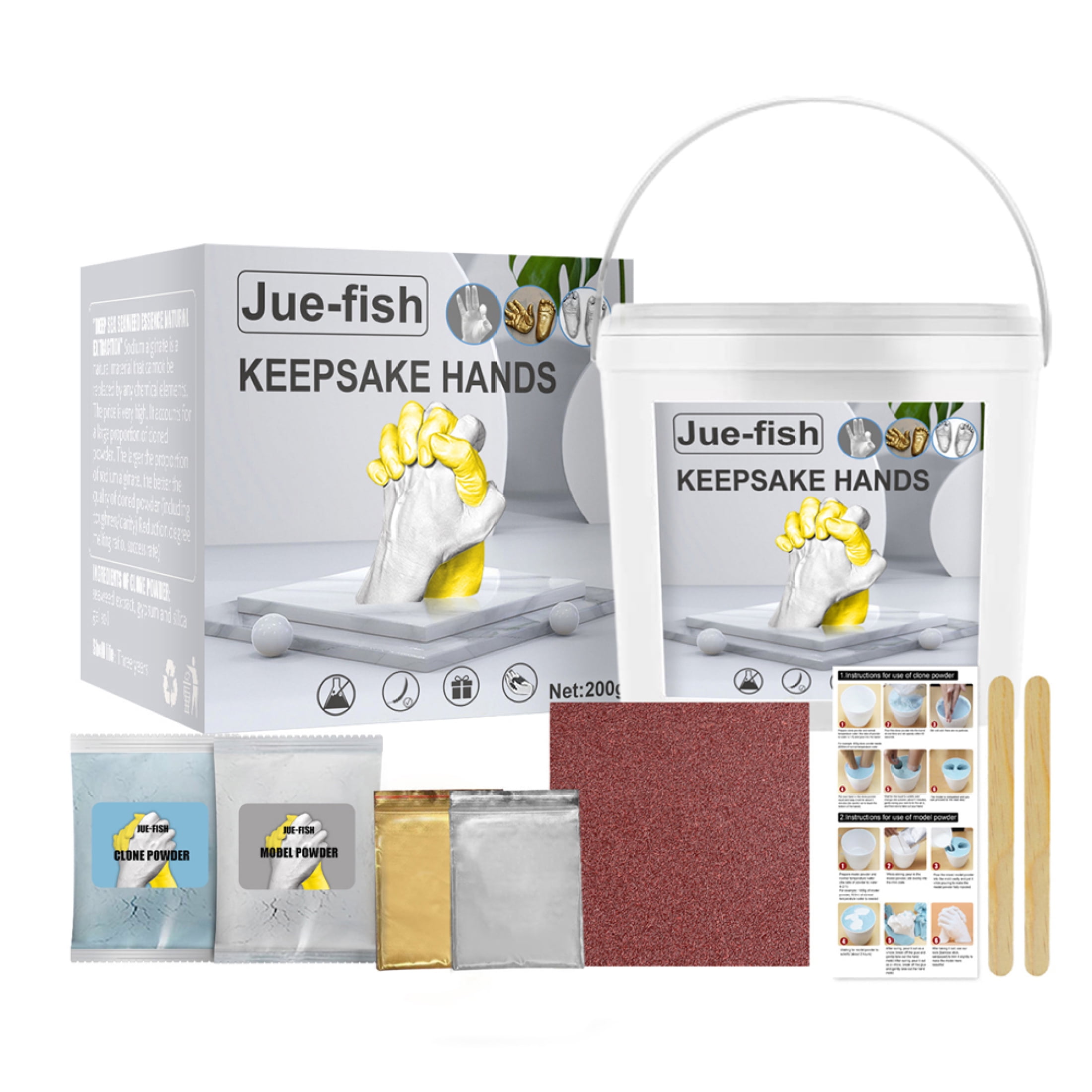 EUBUY DIY Hand Casting Kit, Plaster Hand Mold Sculpture, Baby Hand Feet ...