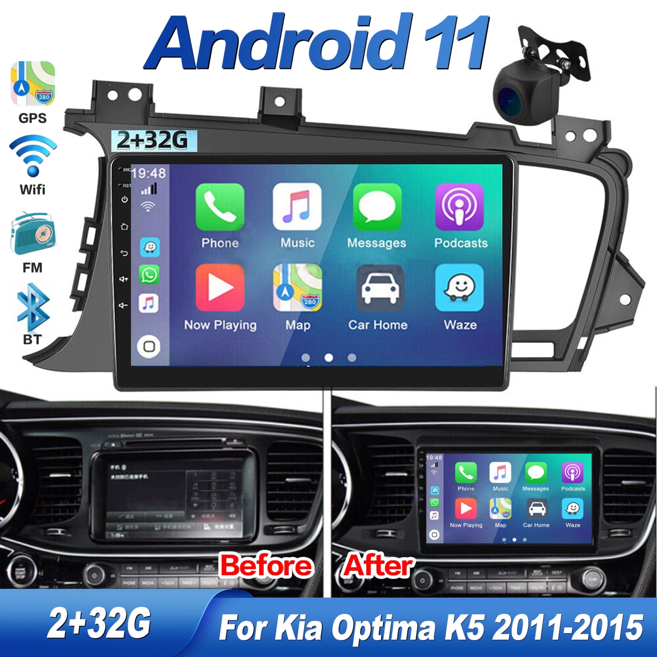 Android 12 Car In-Dash Unit for Kia Optima K5 2011-2015, 32GB GPS Radio Stereo - Walmart.com